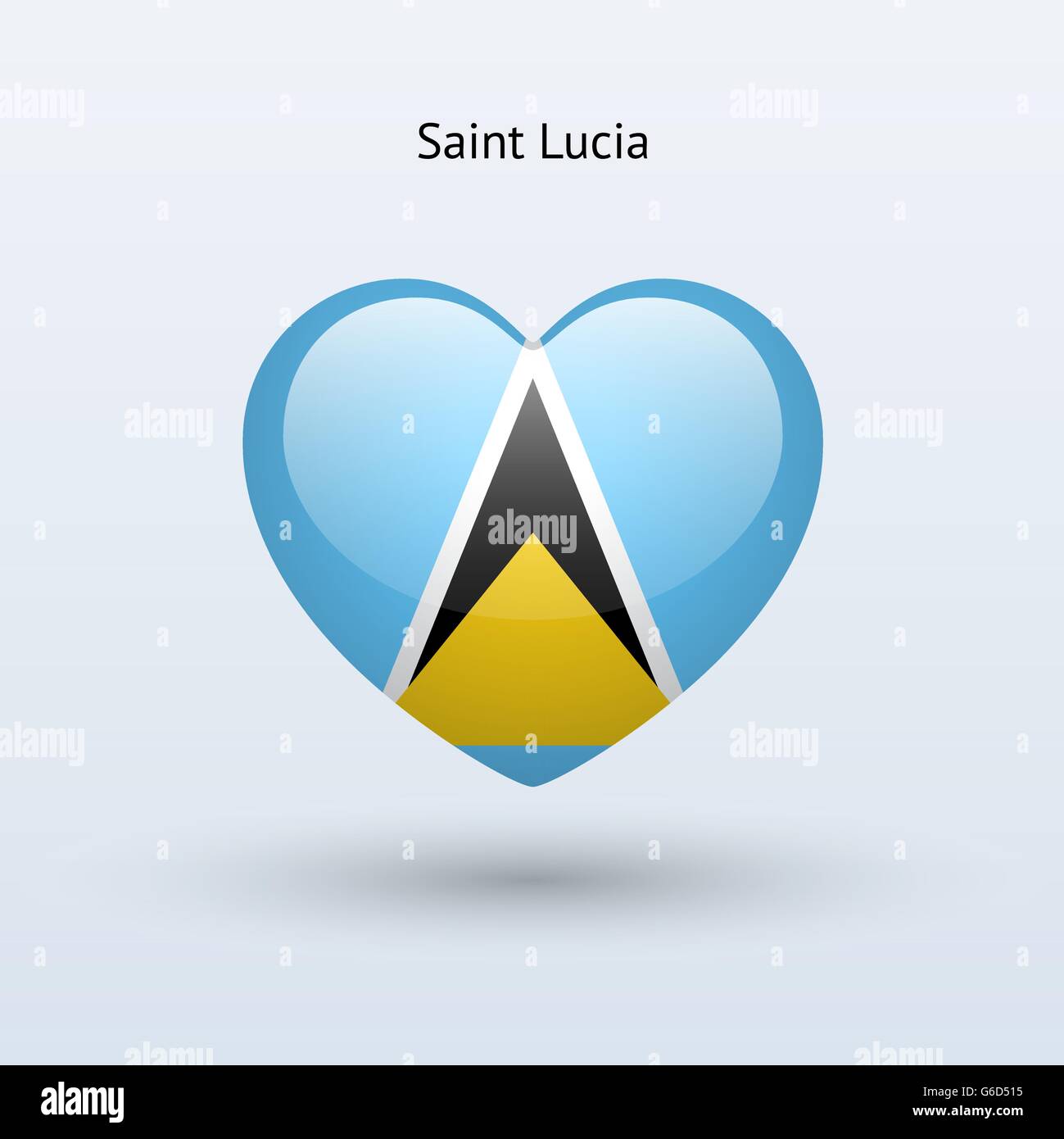 Love Saint Lucia symbol. Heart flag icon Stock Vector Image & Art - Alamy