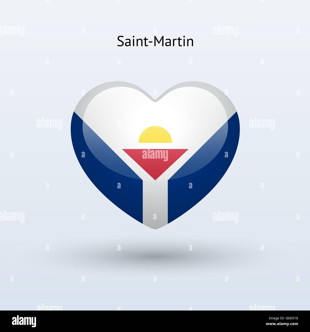 Love Saint-Martin symbol. Heart flag icon Stock Vector Image & Art - Alamy