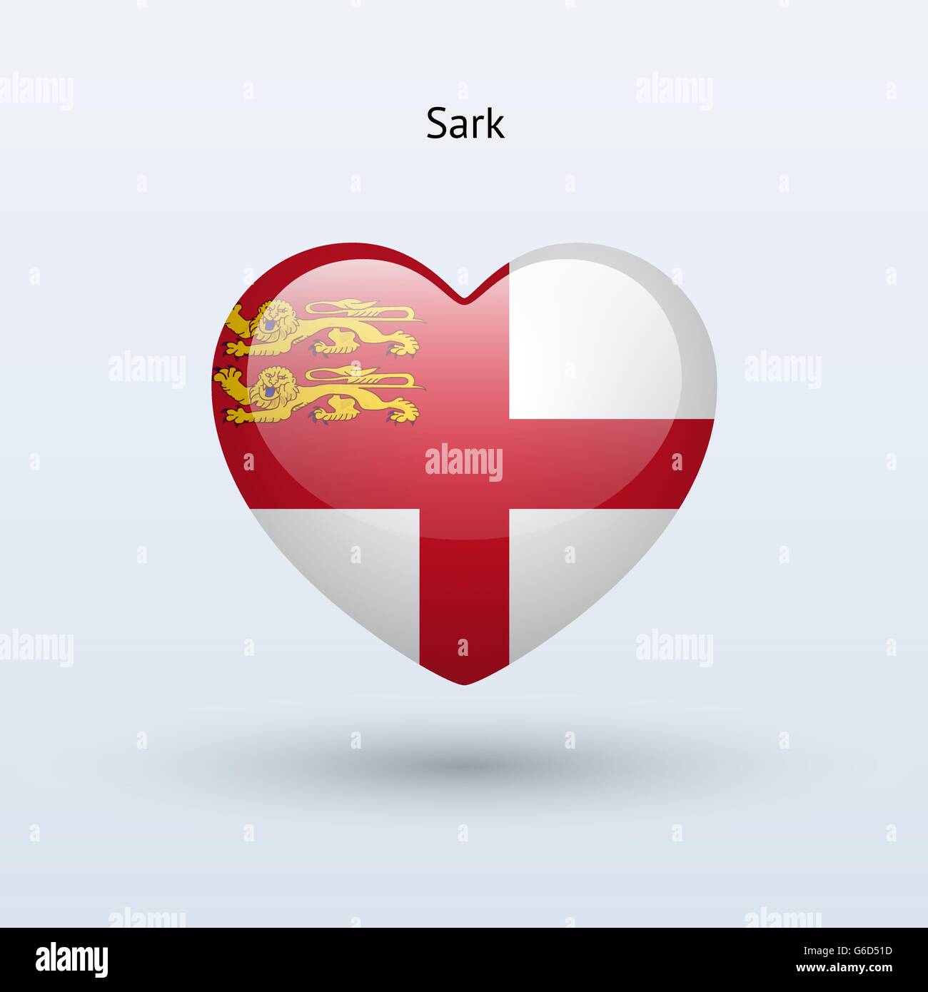 Love Sark symbol. Heart flag icon Stock Vector Image & Art - Alamy