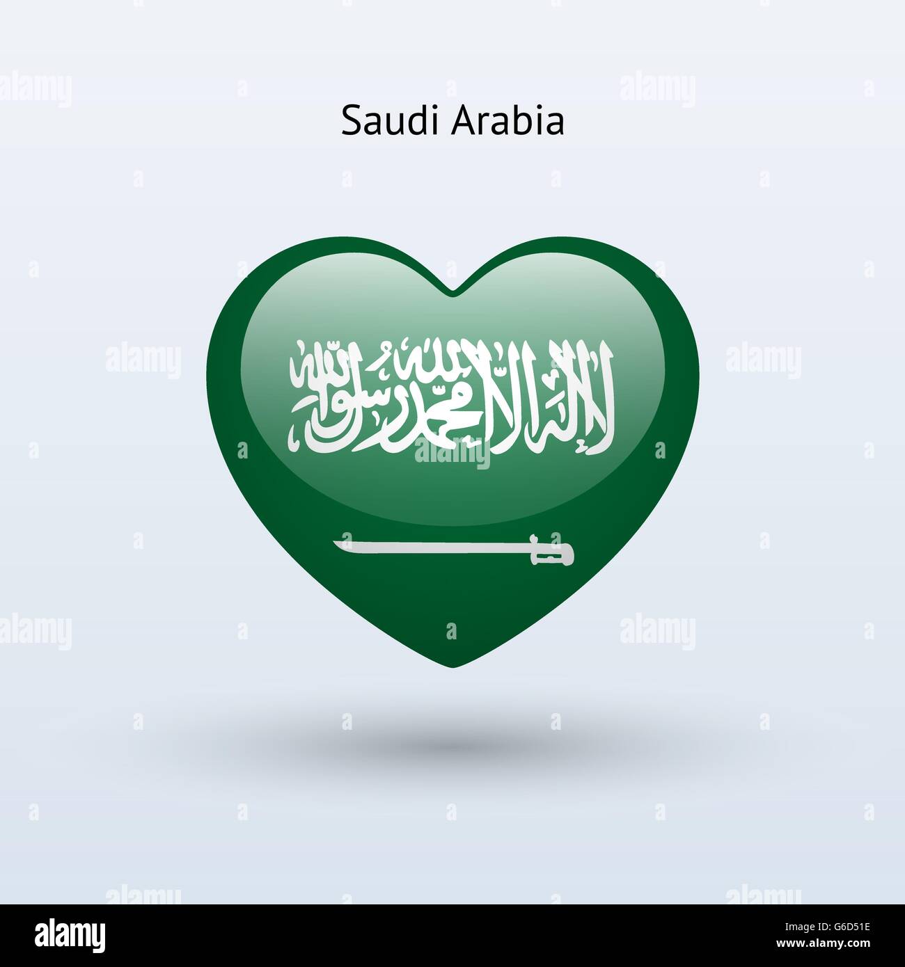 Love Saudi Arabia symbol. Heart flag icon Stock Vector Image & Art - Alamy