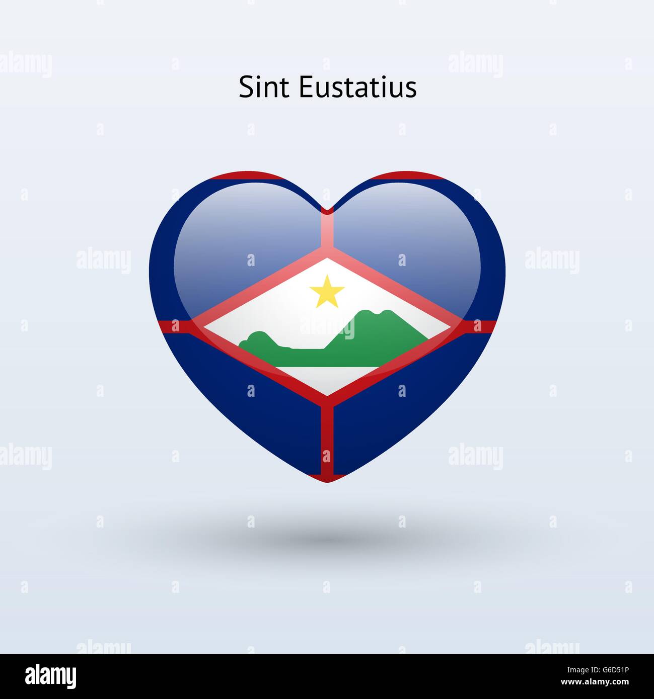 Love Sint Eustatius symbol. Heart flag icon Stock Vector Image & Art ...