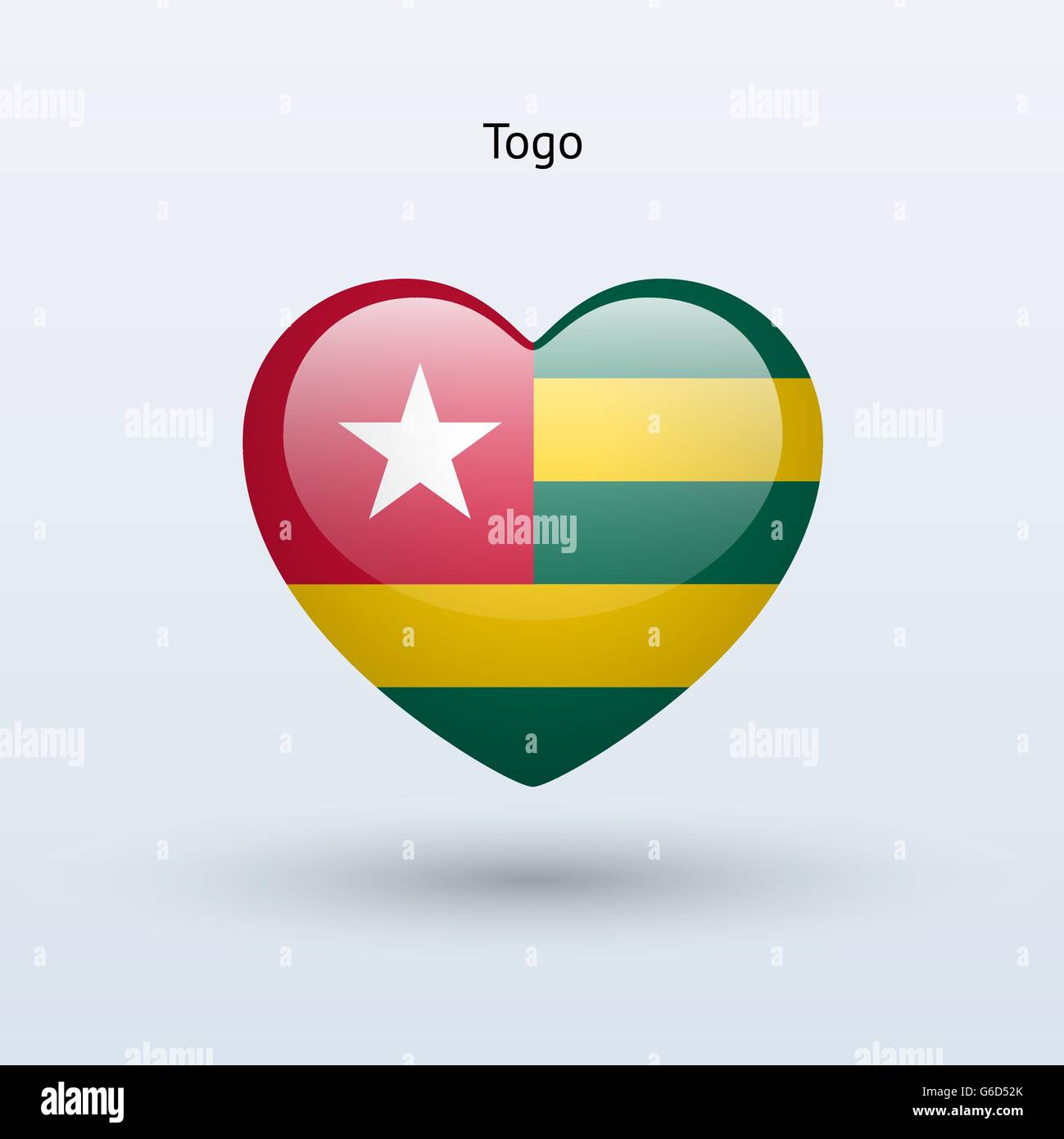 Togo flag official colors Stock Vector Images - Alamy