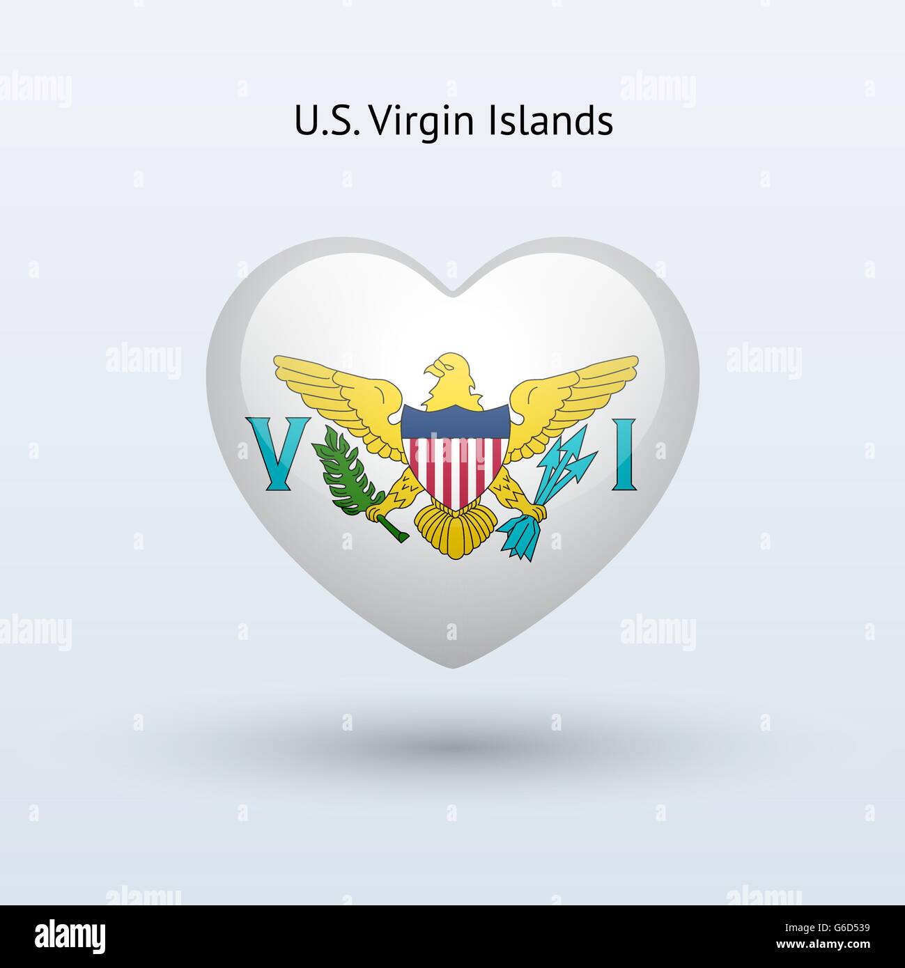Love US Virgin Islands symbol. Heart flag icon Stock Vector Image & Art ...