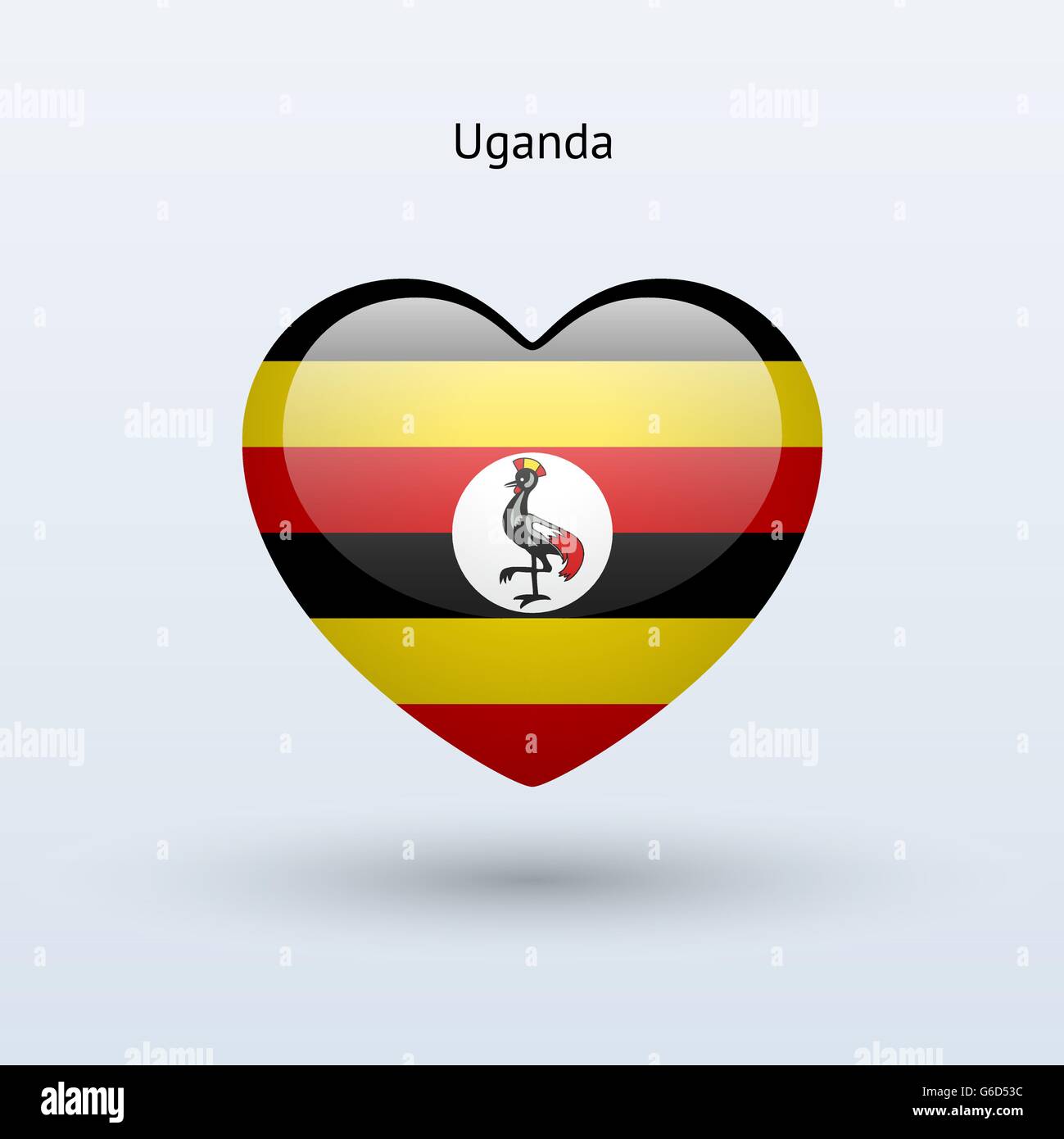 Love Uganda symbol. Heart flag icon Stock Vector Image & Art - Alamy