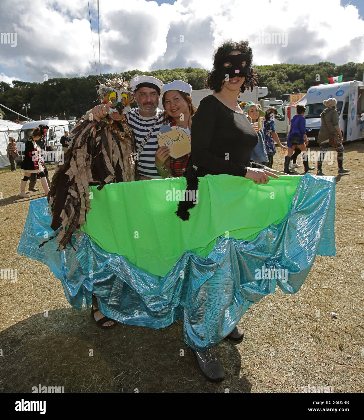 Festival goers in fancy dress bestival hi-res stock photography and ...