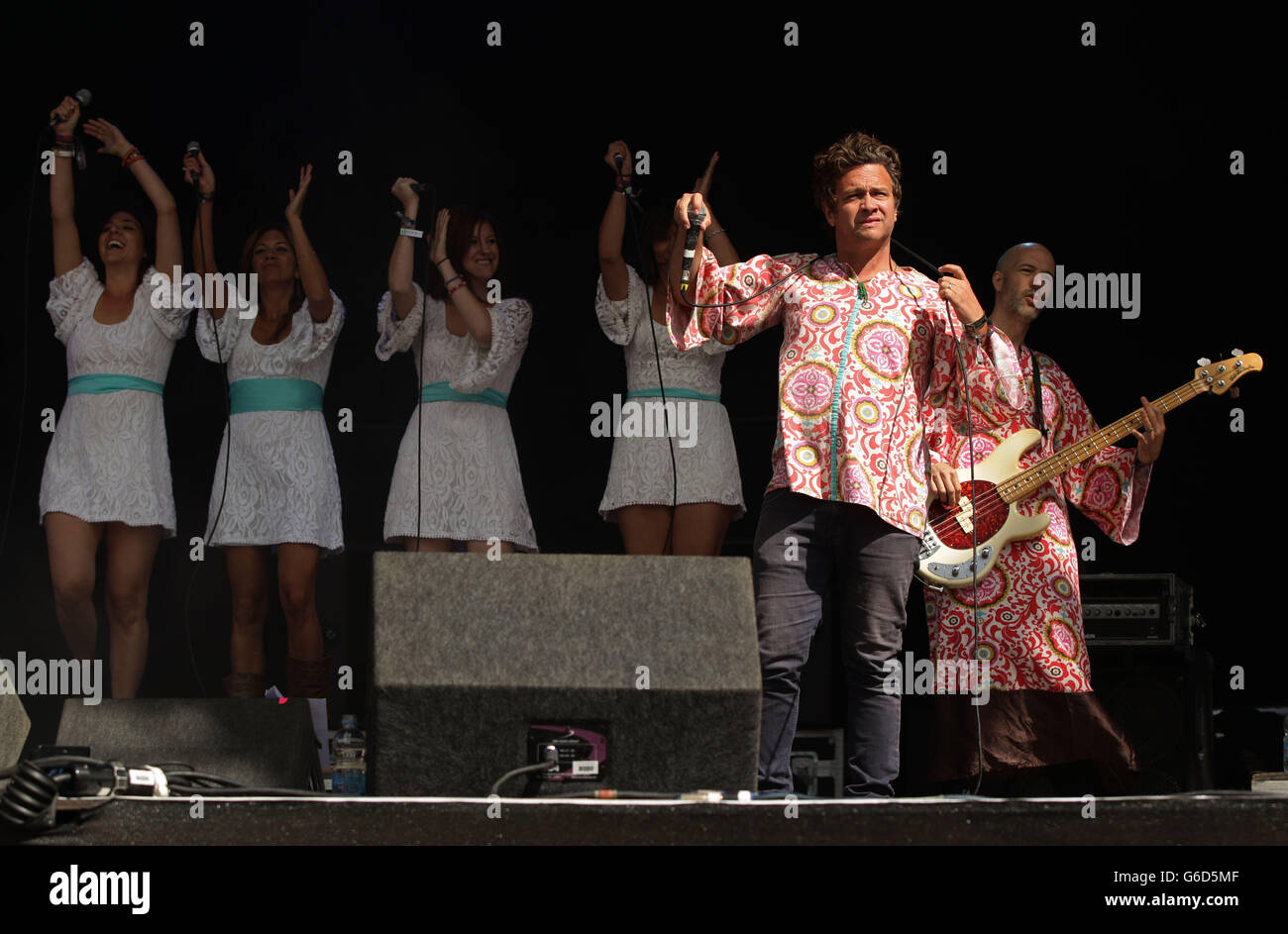 Tim DeLaughter of The Polyphonic Spree performing on the Main Stage at ...