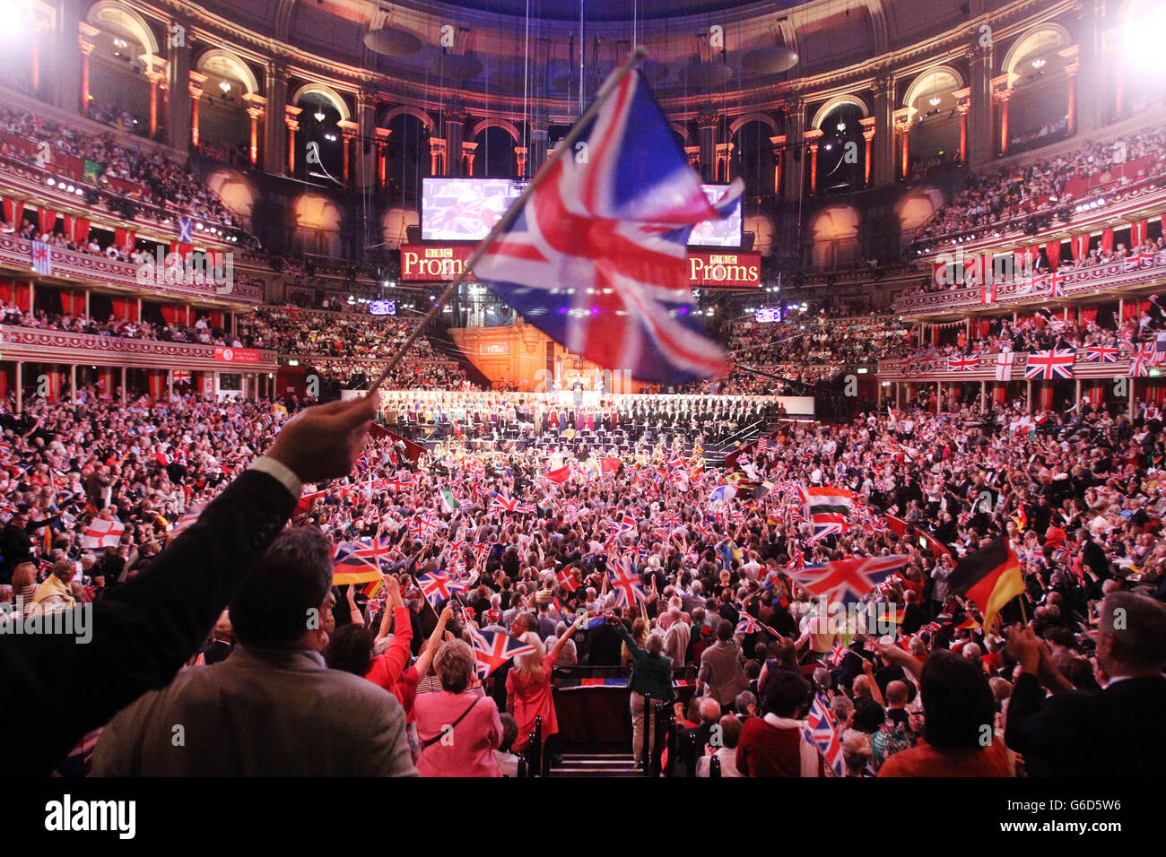 General view of the royal albert hall in london during the last night ...