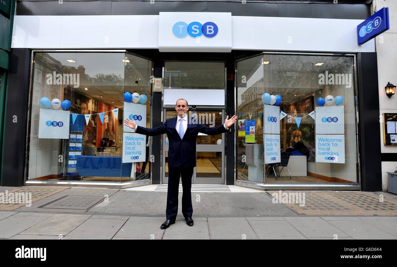 TSB chief executive Paul Pester opens a branch of TSB in Baker Street ...
