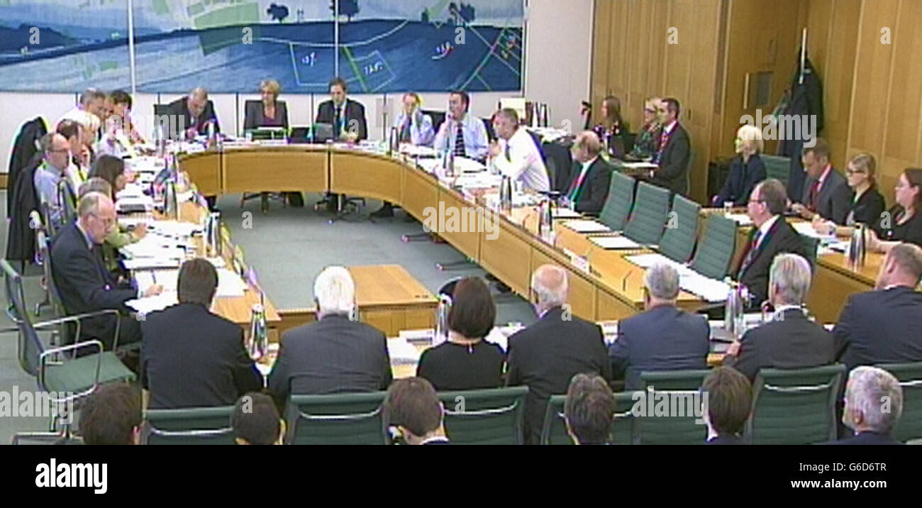 (left to right) Anthony Fry, BBC Trustee; Lord Patten, Chairman, BBC ...