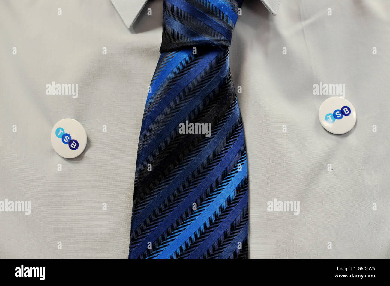 TSB staff uniform and badges on the bank's first day of trading ...