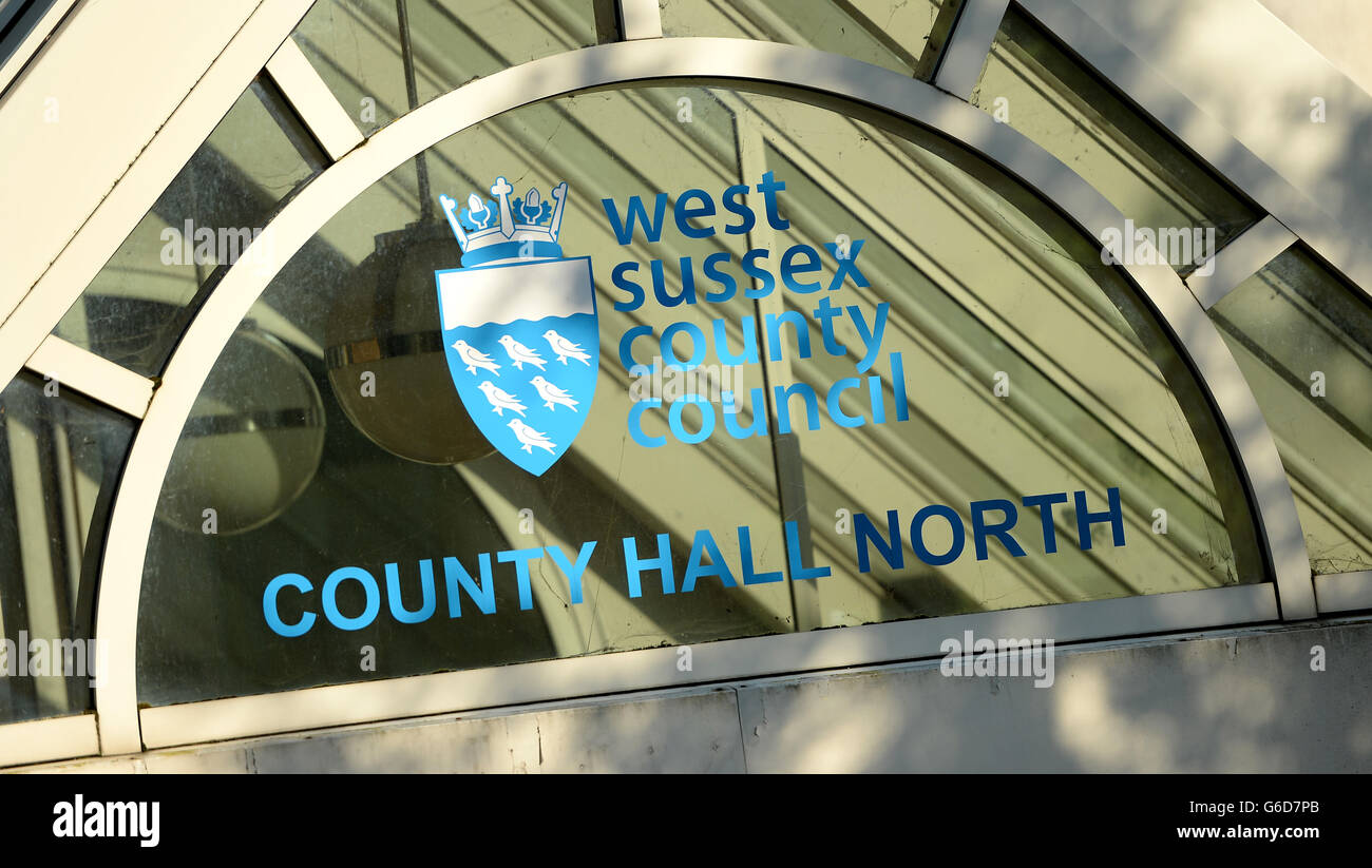 General view of West Sussex County Hall North in Horsham, where an ...