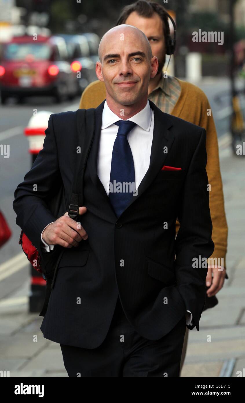 Journalist Dan Evans arrives at the Old Bailey in London, where he is ...