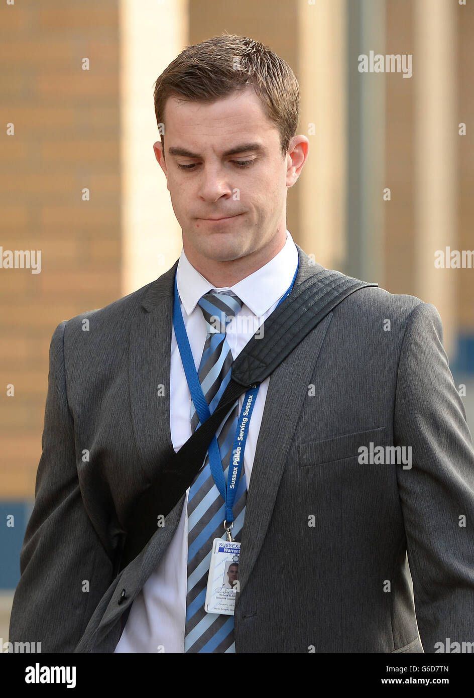 Richard Slaughter of Sussex Police arrives at West Sussex County Hall ...