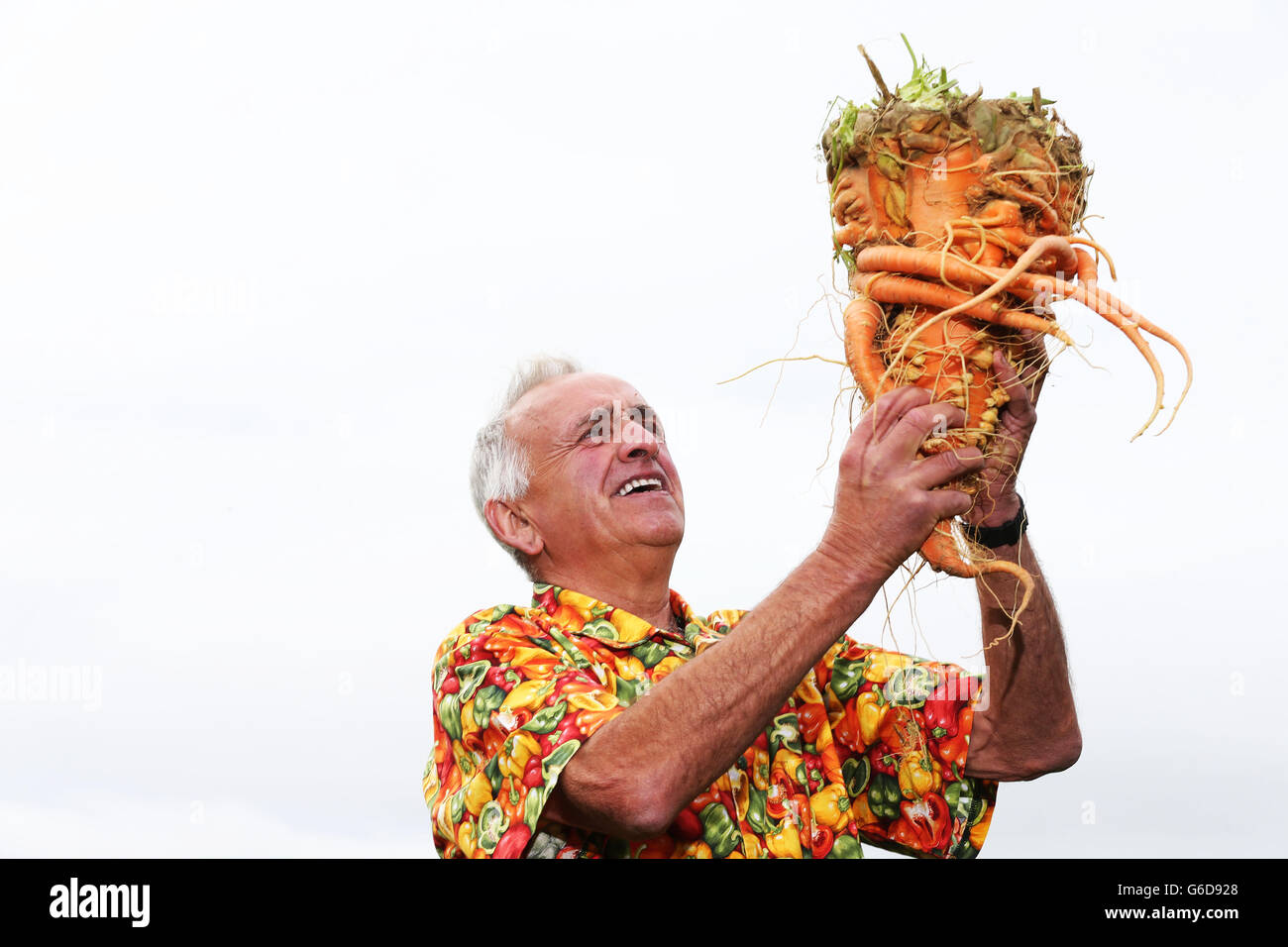 Ian Neale from Newport, Cardiff with his award winning carrot at the ...