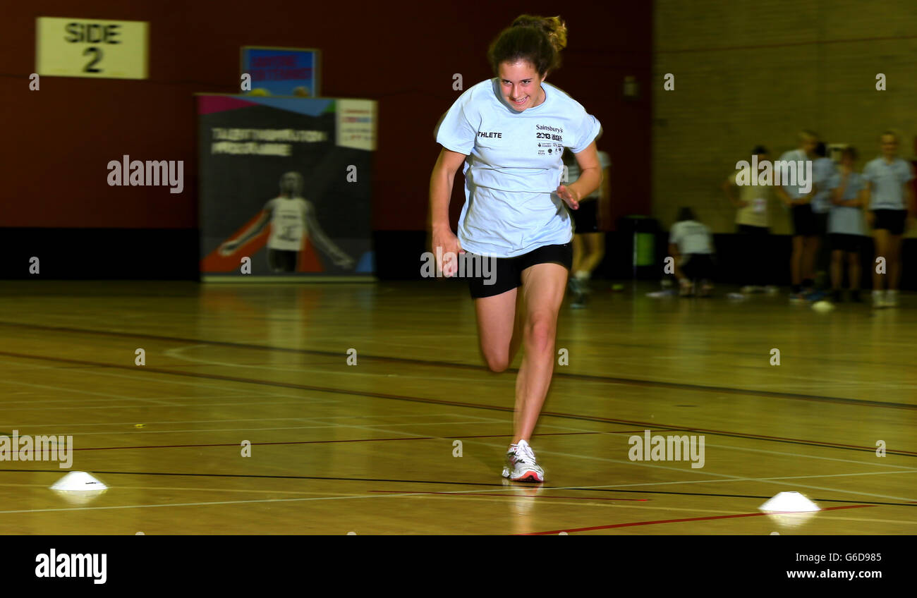 Children to exercise in sports Hall at Concord during day two of the ...