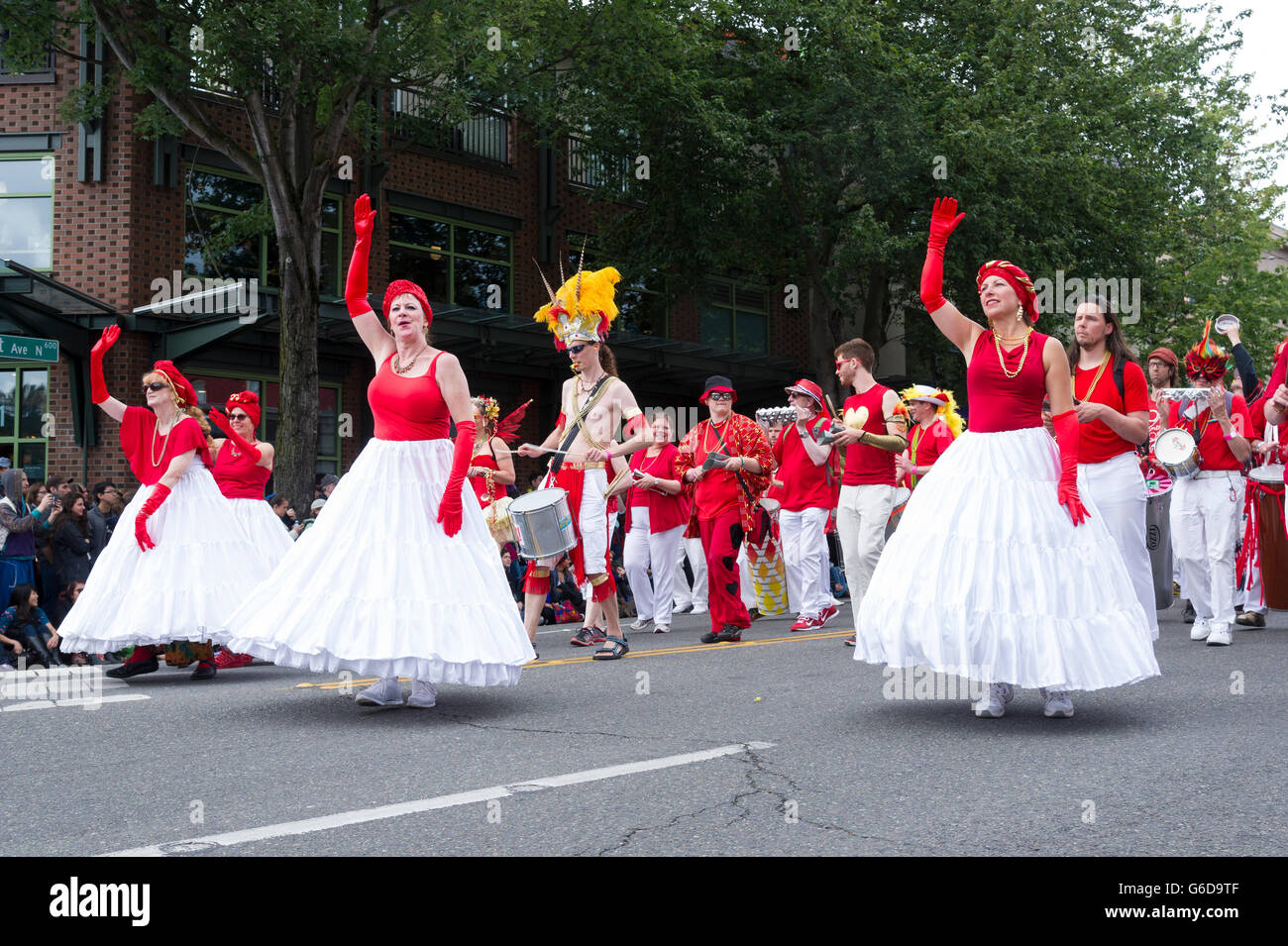 Seattle, Washington: Bloco Pacifico Ensemble performing at the Summer ...