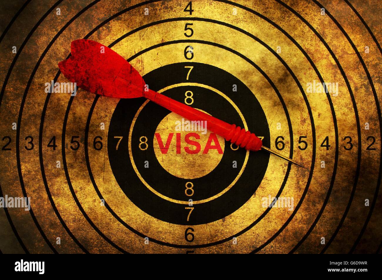 Visa target grunge concept Stock Photo - Alamy