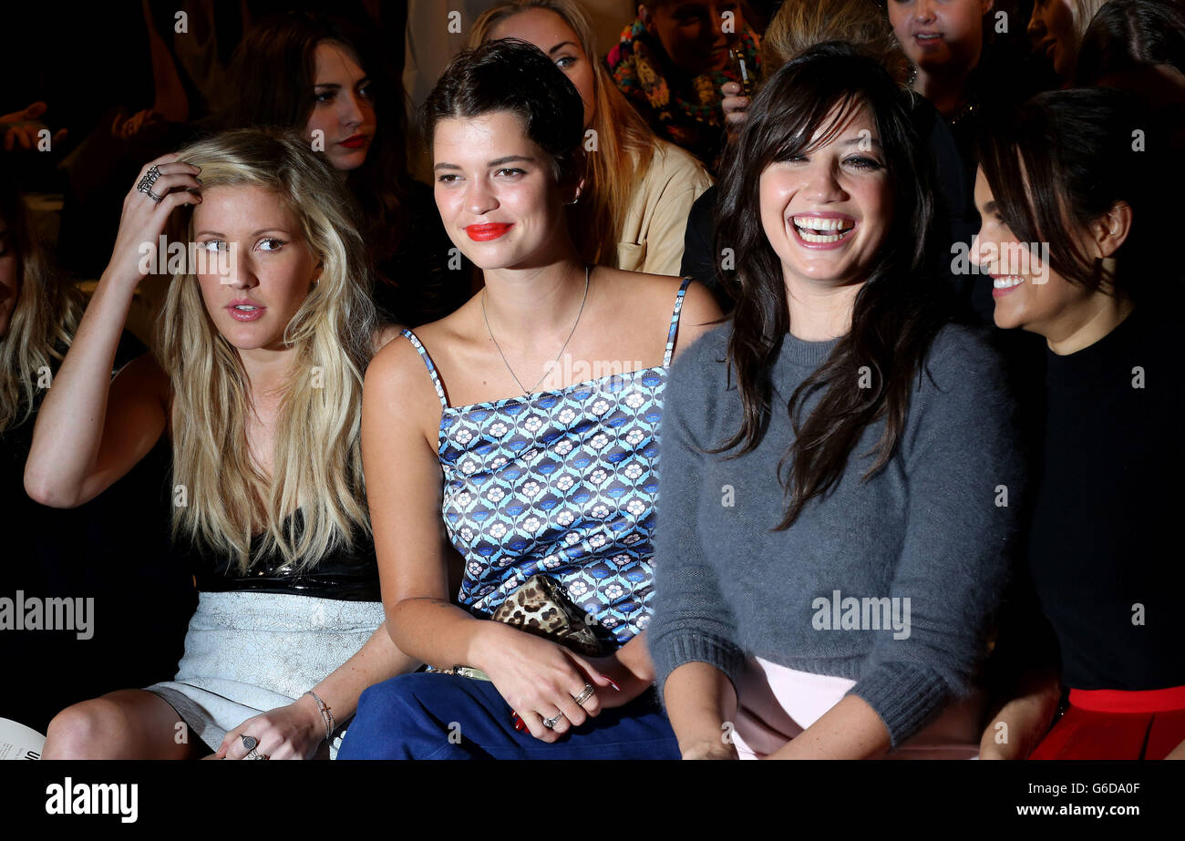 (left to right) Ellie Goulding, Pixie Geldof, Daisy Lowe and Samantha ...