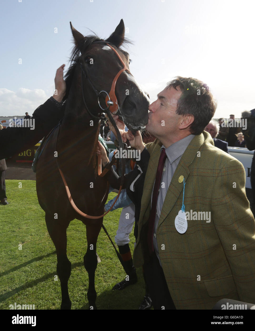 Owner James Pak kisses Toormore after he won the Goffs Vincent O'Brien ...