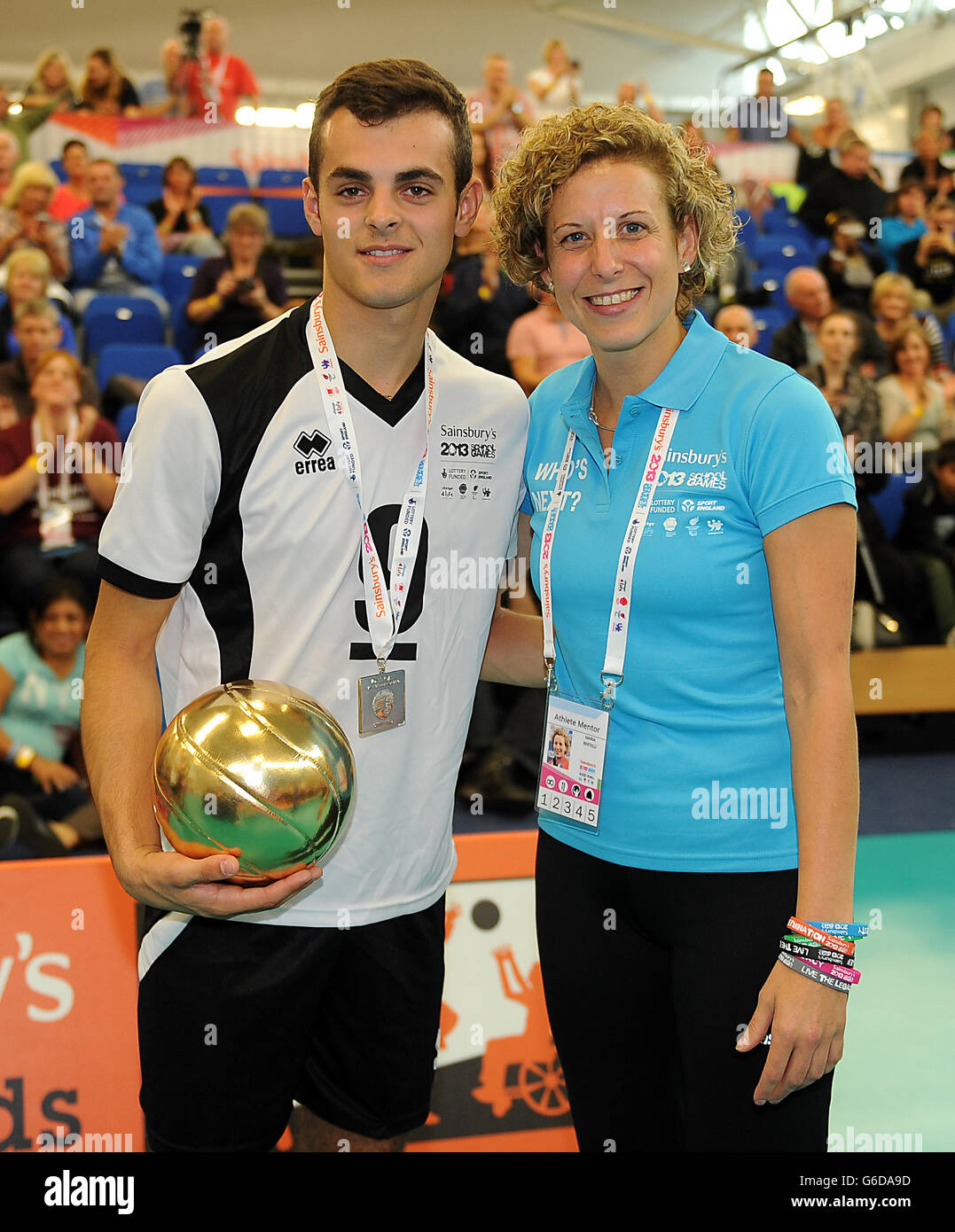 Volleyball trophy and medal presentations during day Four of the ...