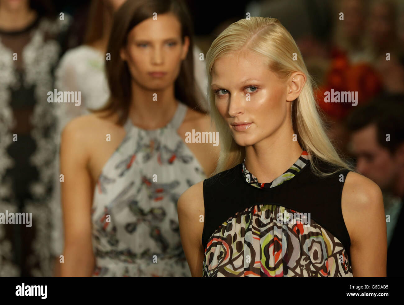 Models on the catwalk during the Matthew Williamson Spring/Summer 2014 ...