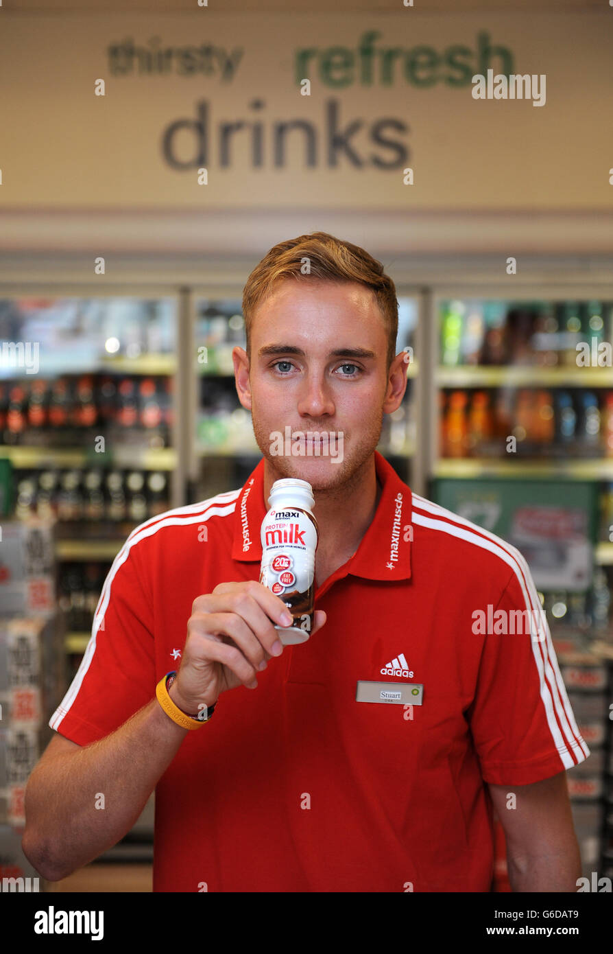 England's Stuart Broad during a photocall for Maxinutrition Protein ...