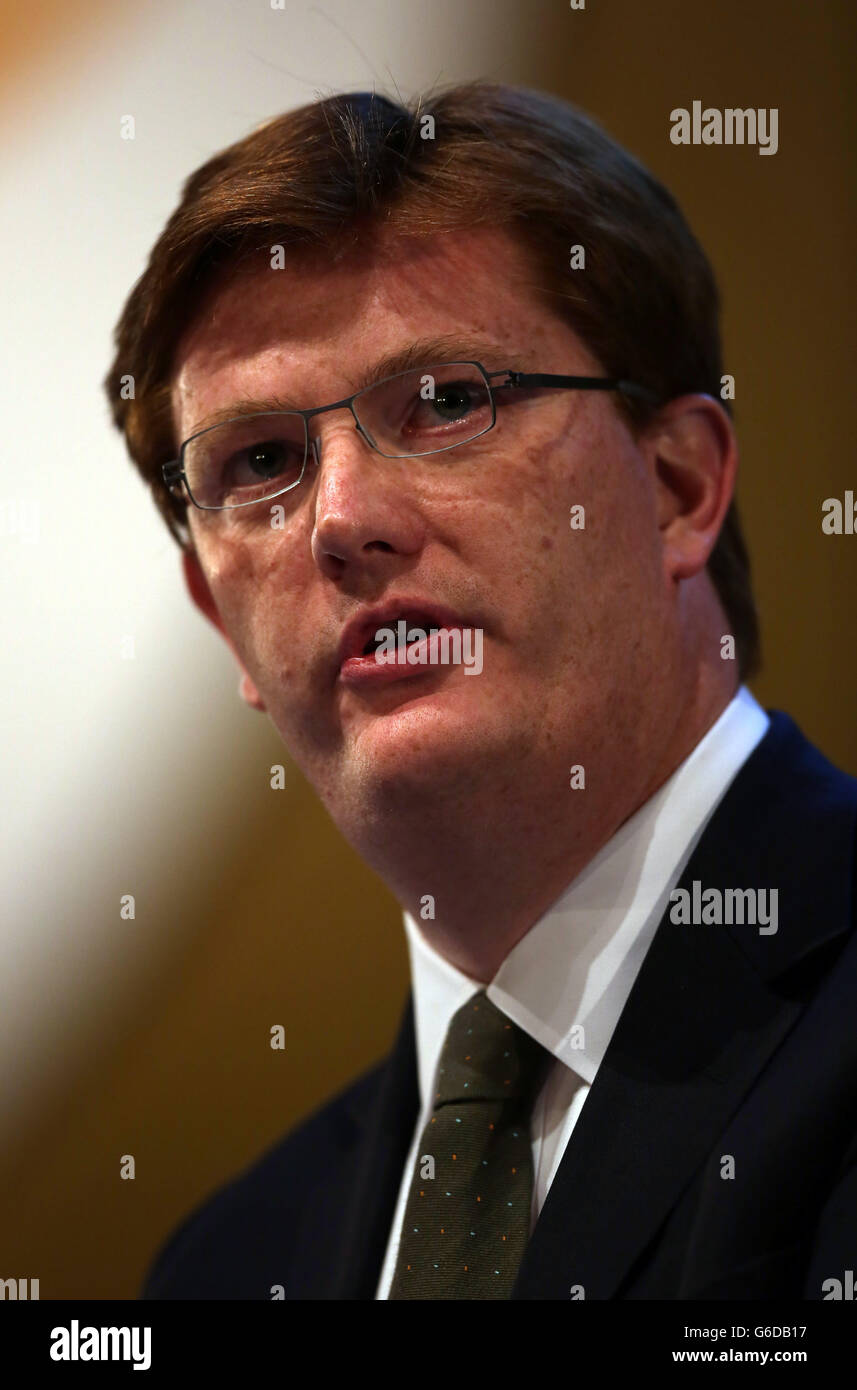 Chief Secretary to the Treasury Danny Alexander gives his speech to the ...