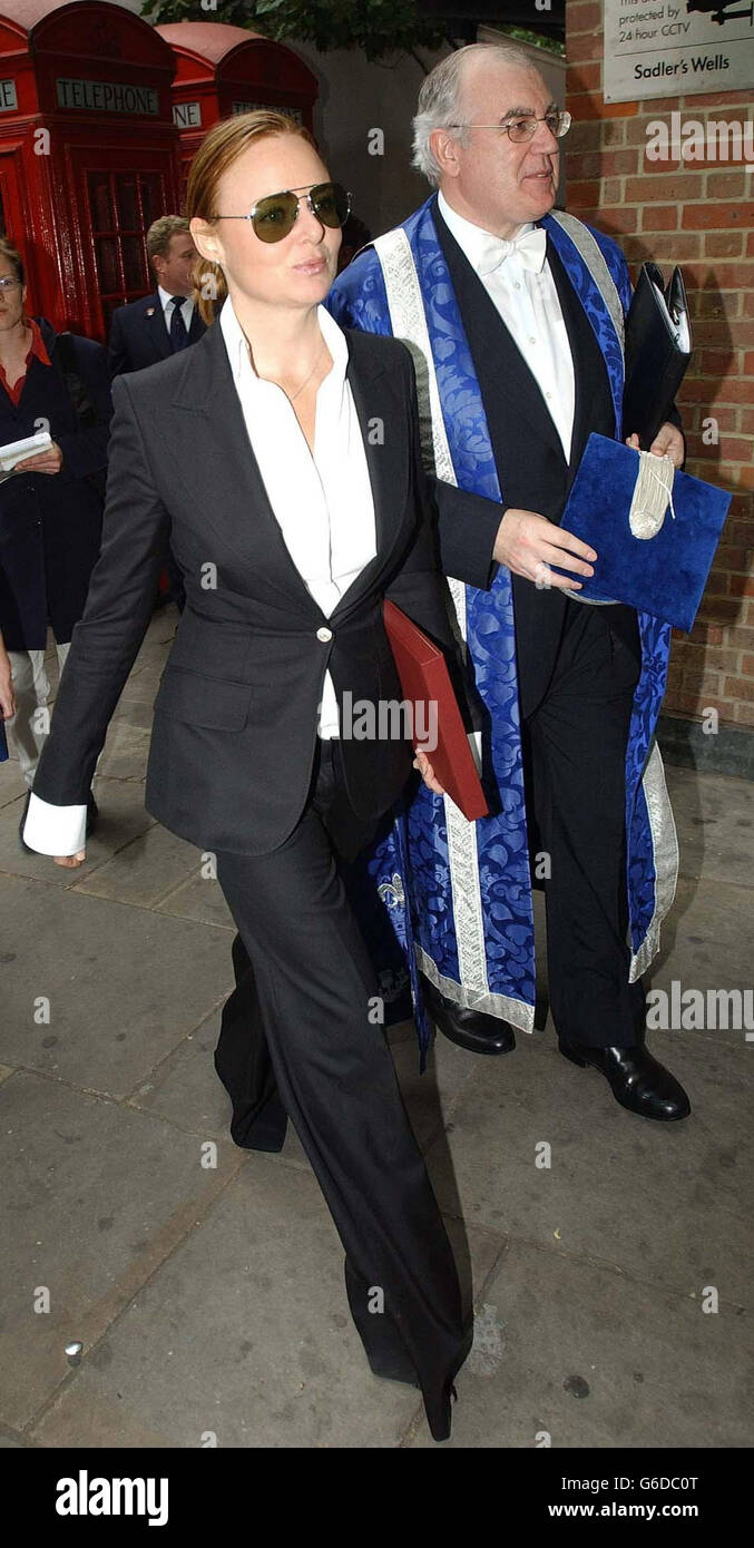 Fashion designer Stella McCartney arrives at Sadler's Wells in central ...