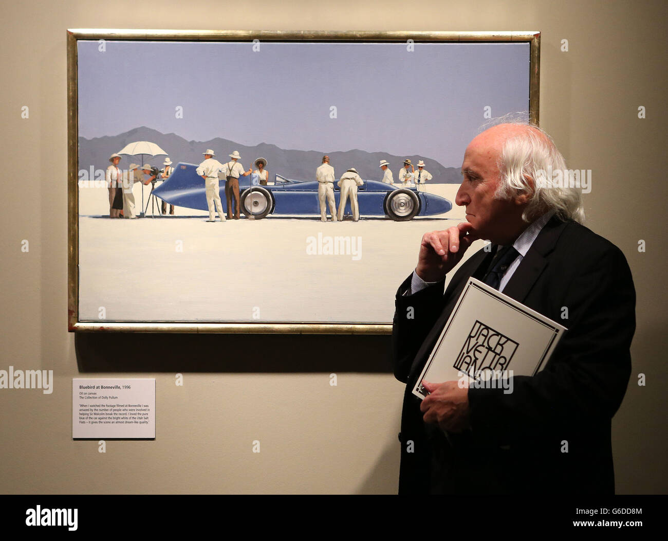 Artist Richard Demarco views the painting Bluebird at Bonneville by ...