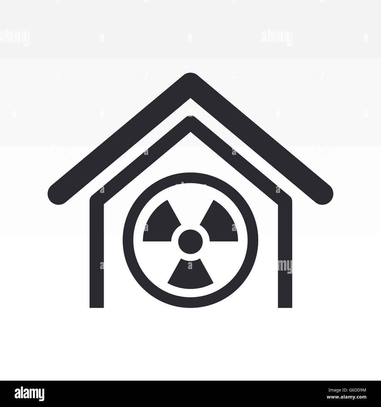 Vector illustration of single isolated radioactive icon Stock Vector ...