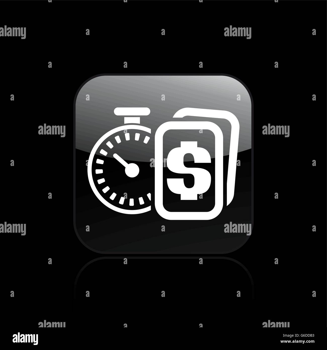 Vector illustration of single isolated time money icon Stock Vector ...