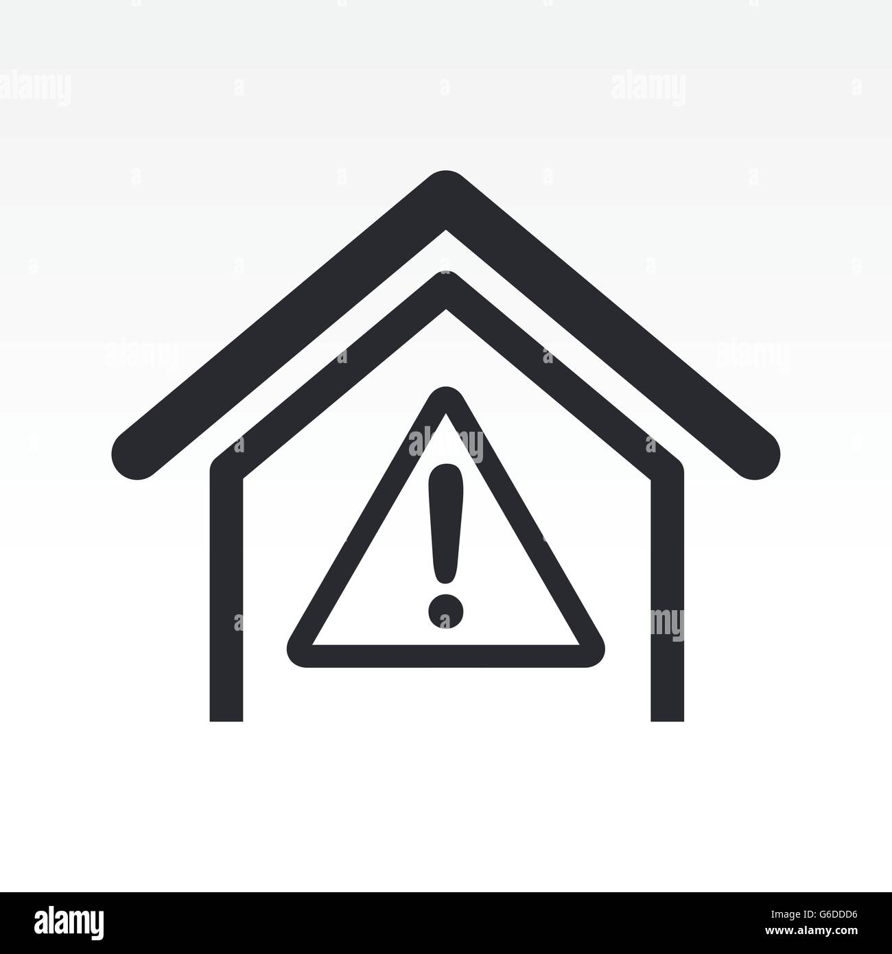 Vector illustration of single isolated danger icon Stock Vector Image ...