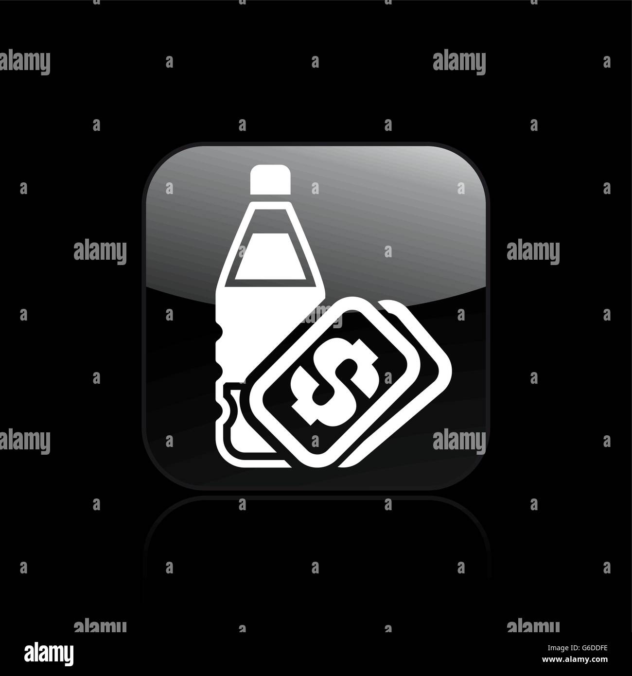 Vector illustration of single isolated bottle price icon Stock Vector ...