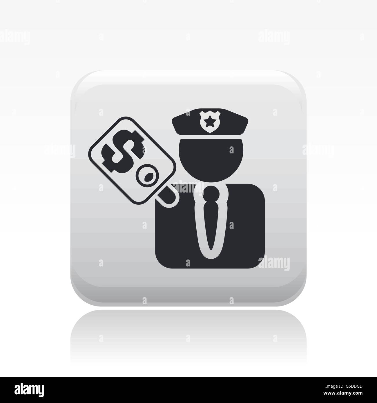Vector illustration of single isolated cop corruption icon Stock Vector ...