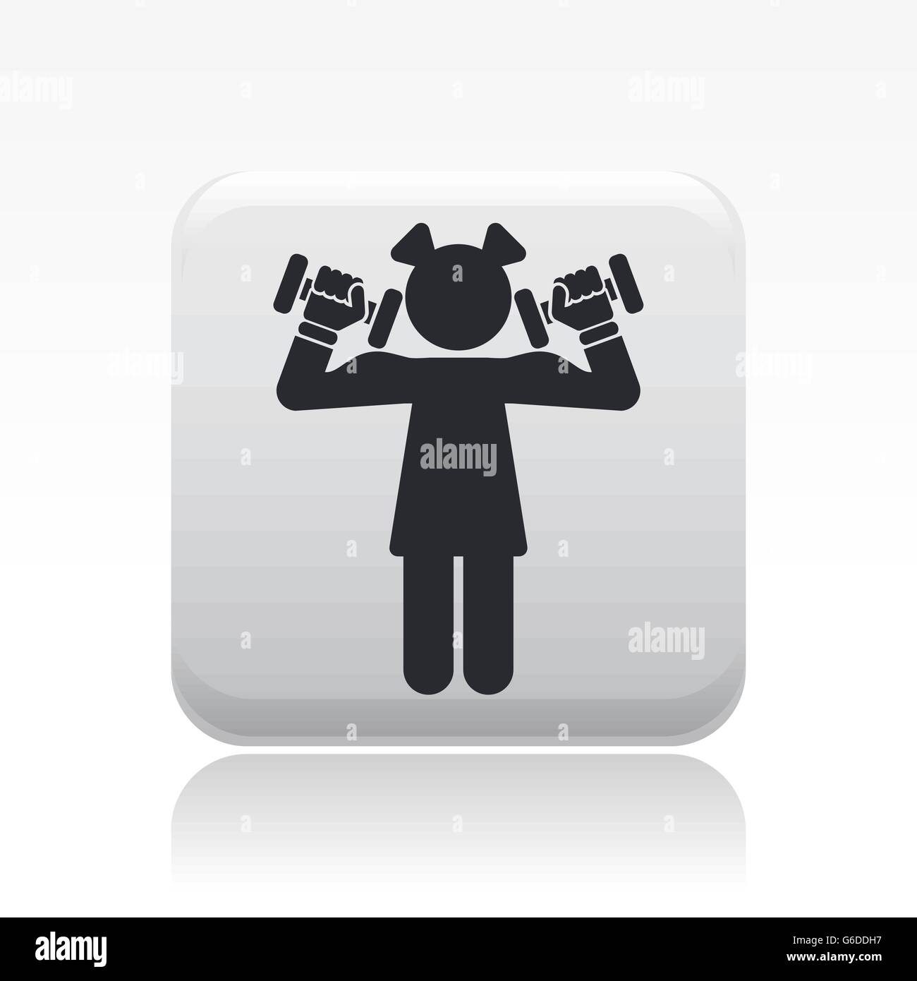 Vector illustration of single isolated female gym icon Stock Vector ...