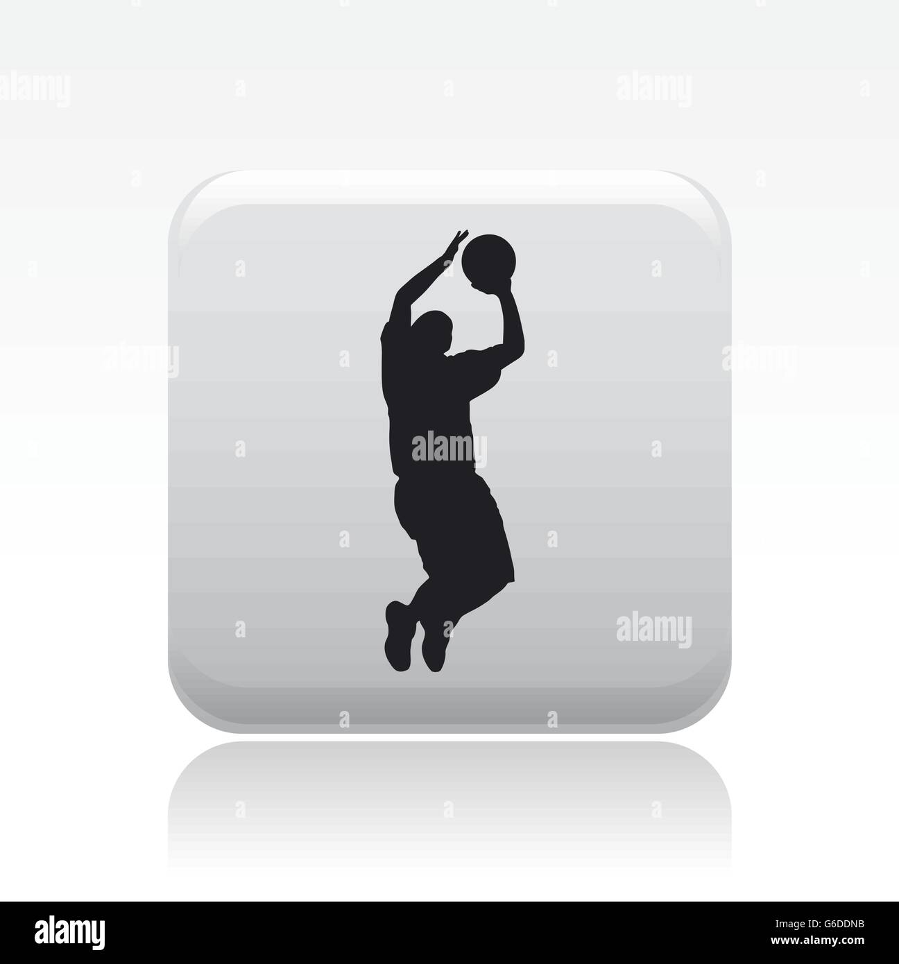 Vector illustration of single isolated basketball player icon Stock ...