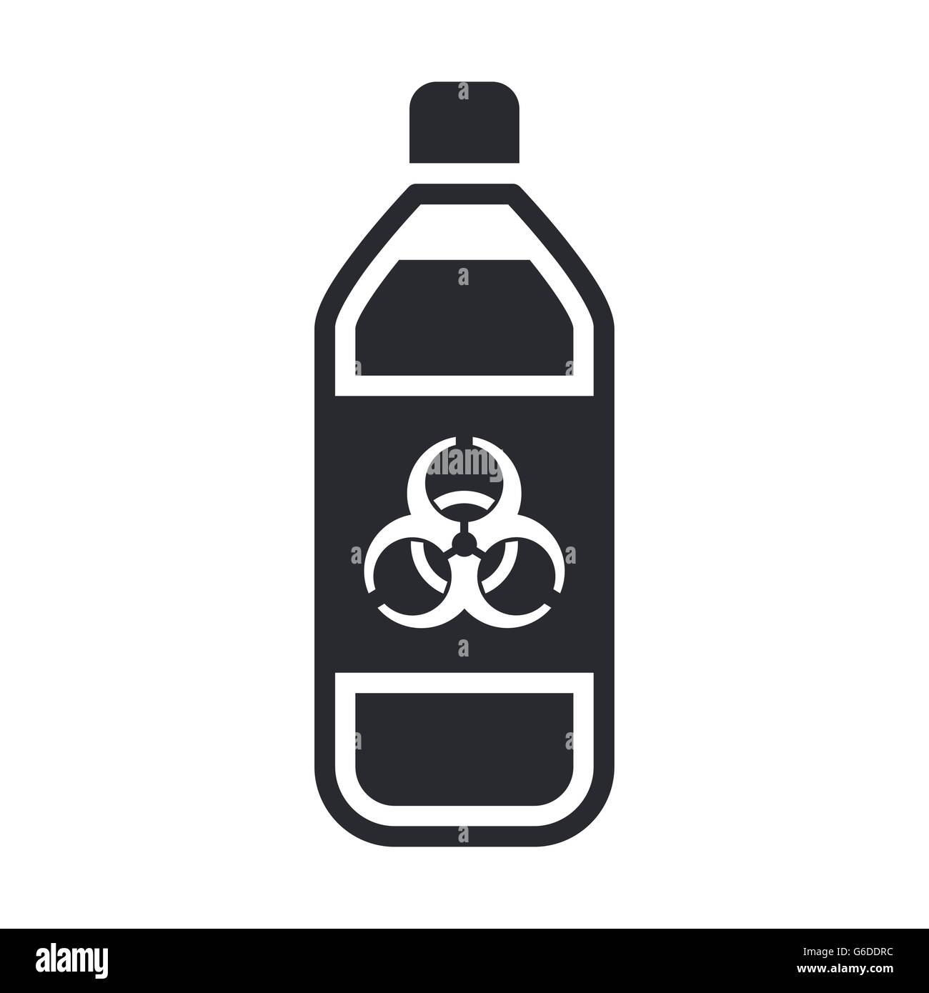 Vector illustration of single isolated dangerous bottle icon Stock ...