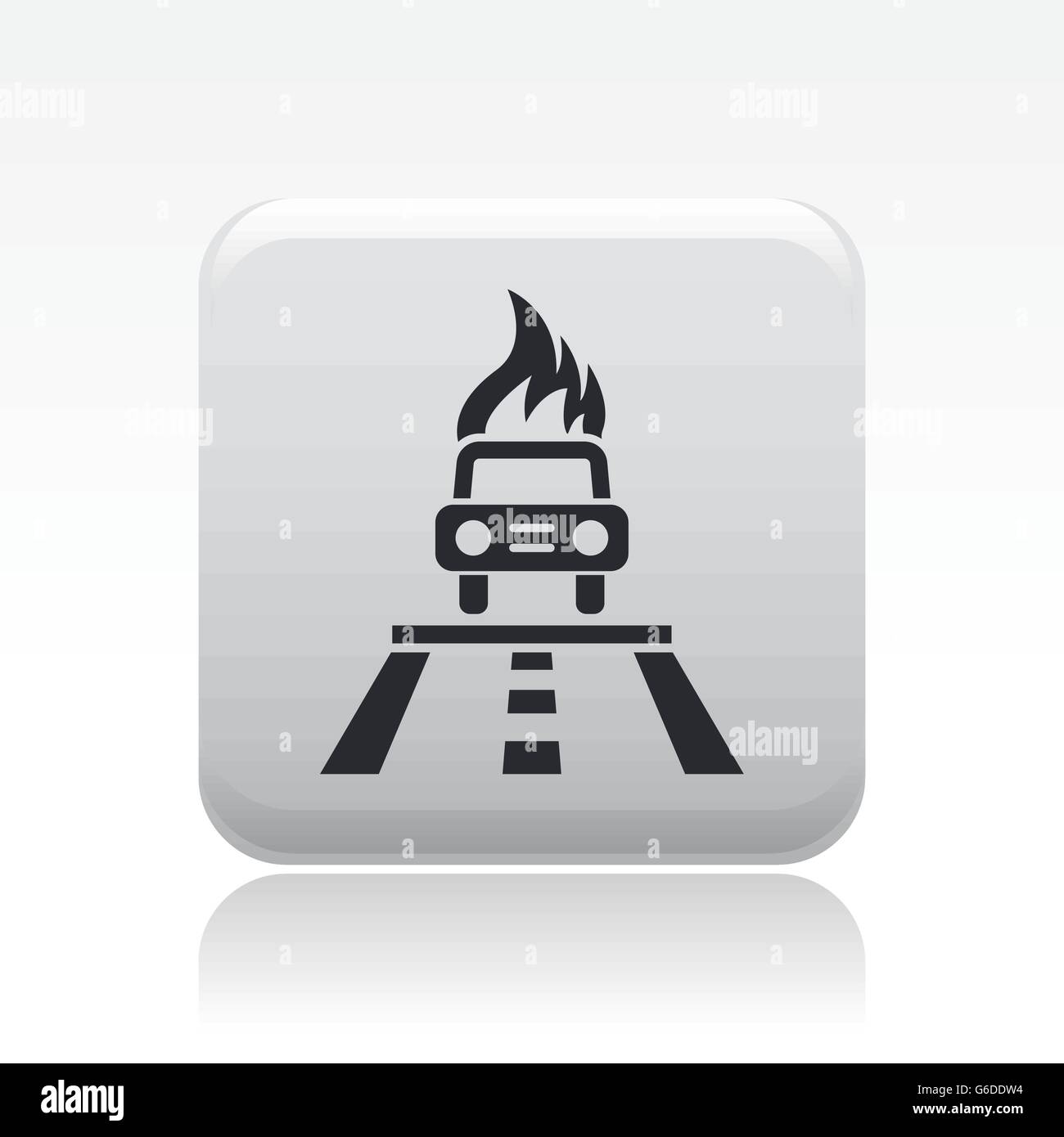 Vector illustration of single isolated car burning icon Stock Vector ...