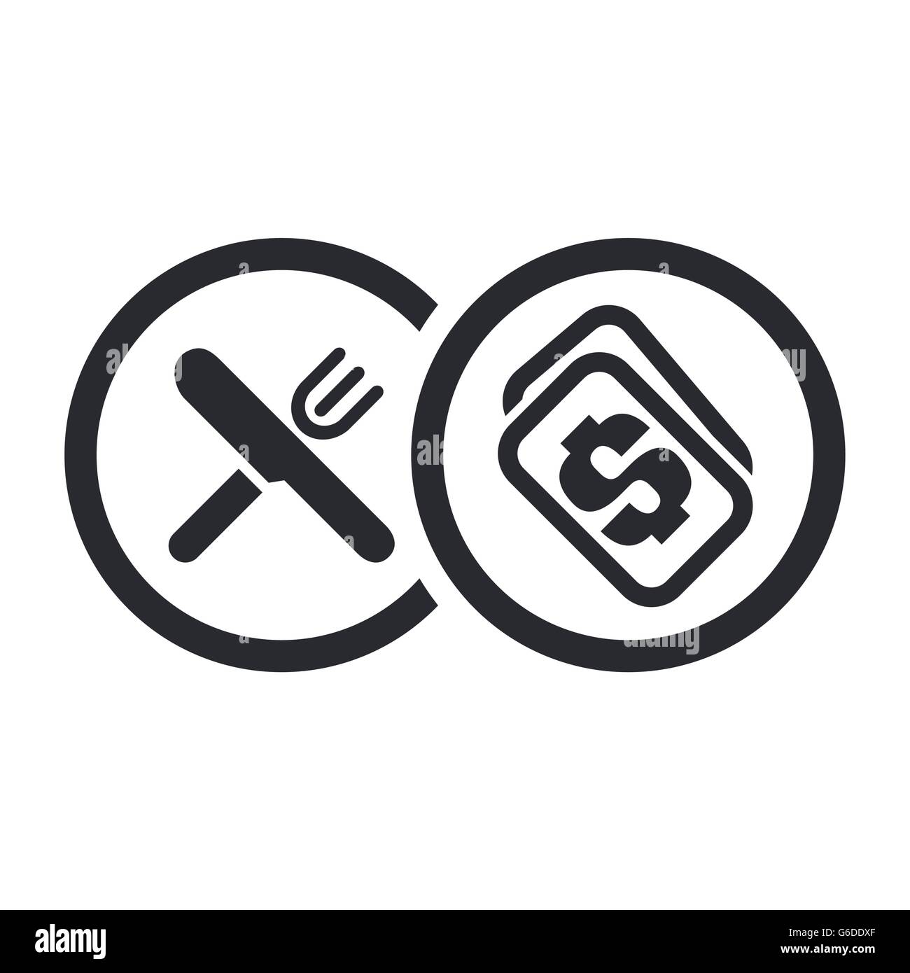 Vector illustration of single isolated food price icon Stock Vector ...