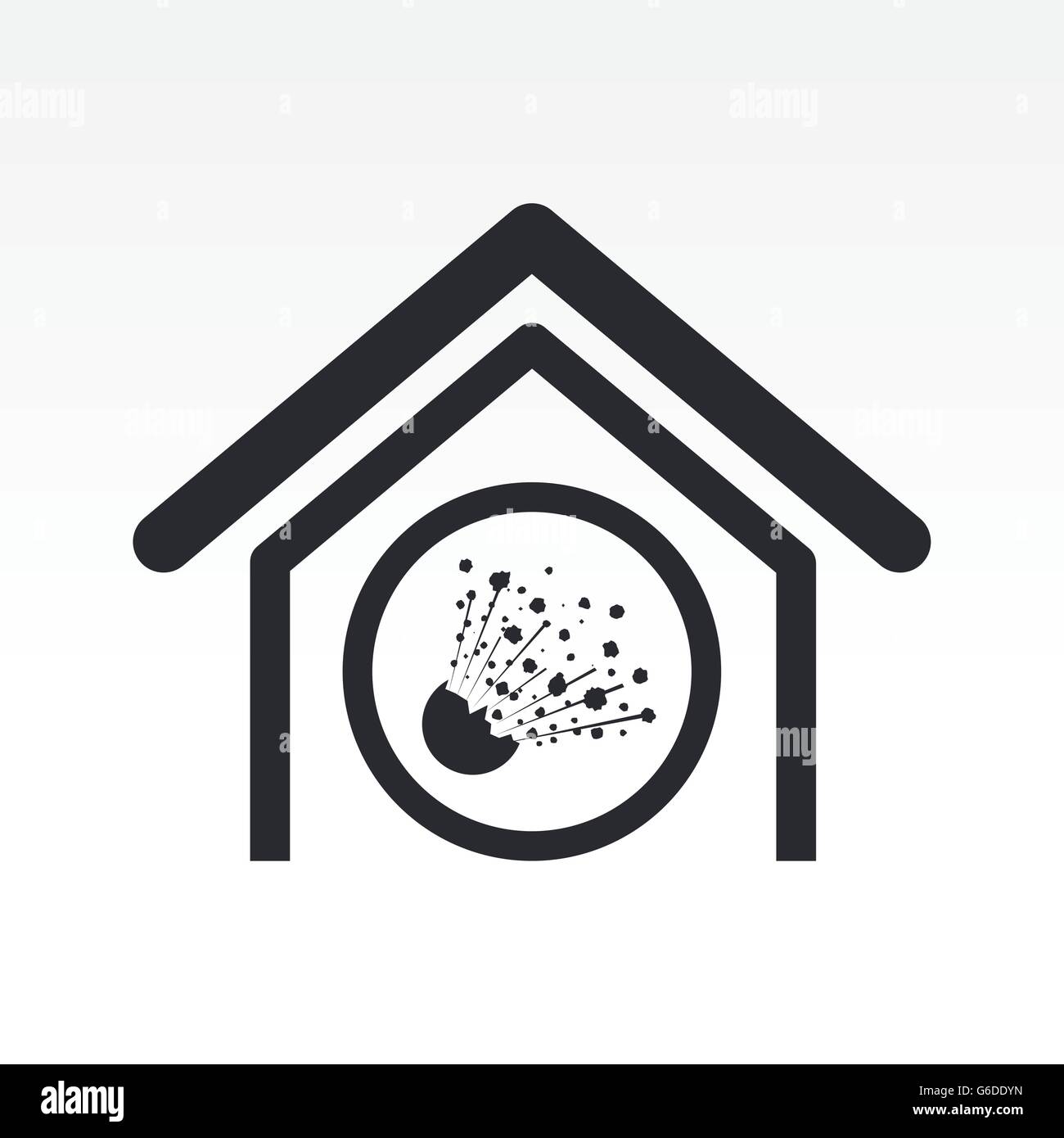 Vector illustration of single isolated danger icon Stock Vector Image ...