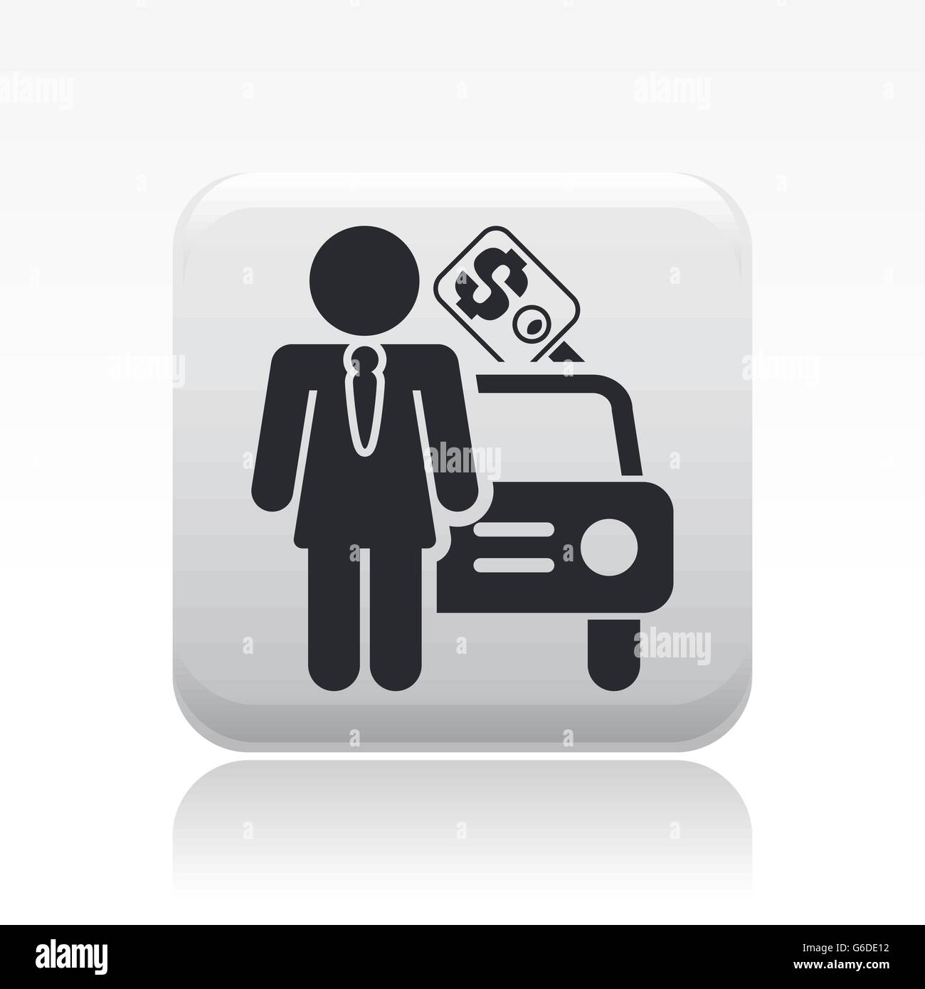 Vector illustration of single isolated car sale icon Stock Vector Image ...