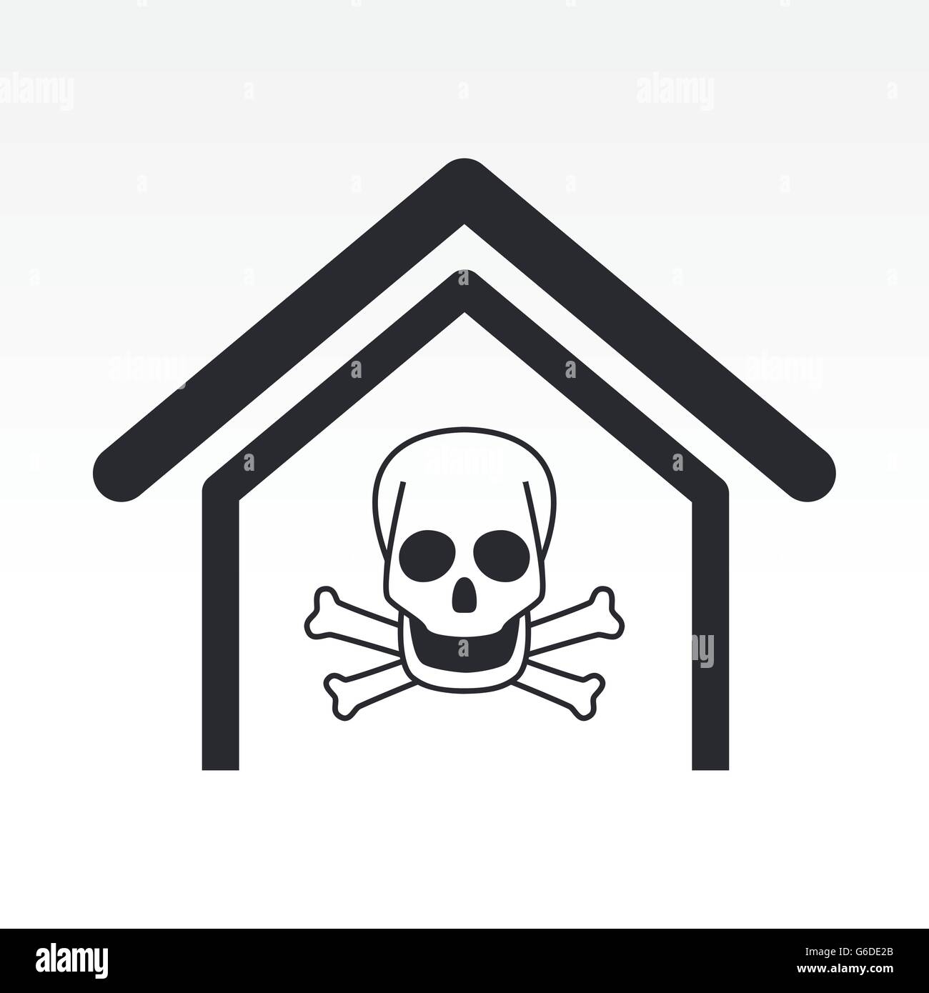 Vector illustration of single isolated danger icon Stock Vector Image ...