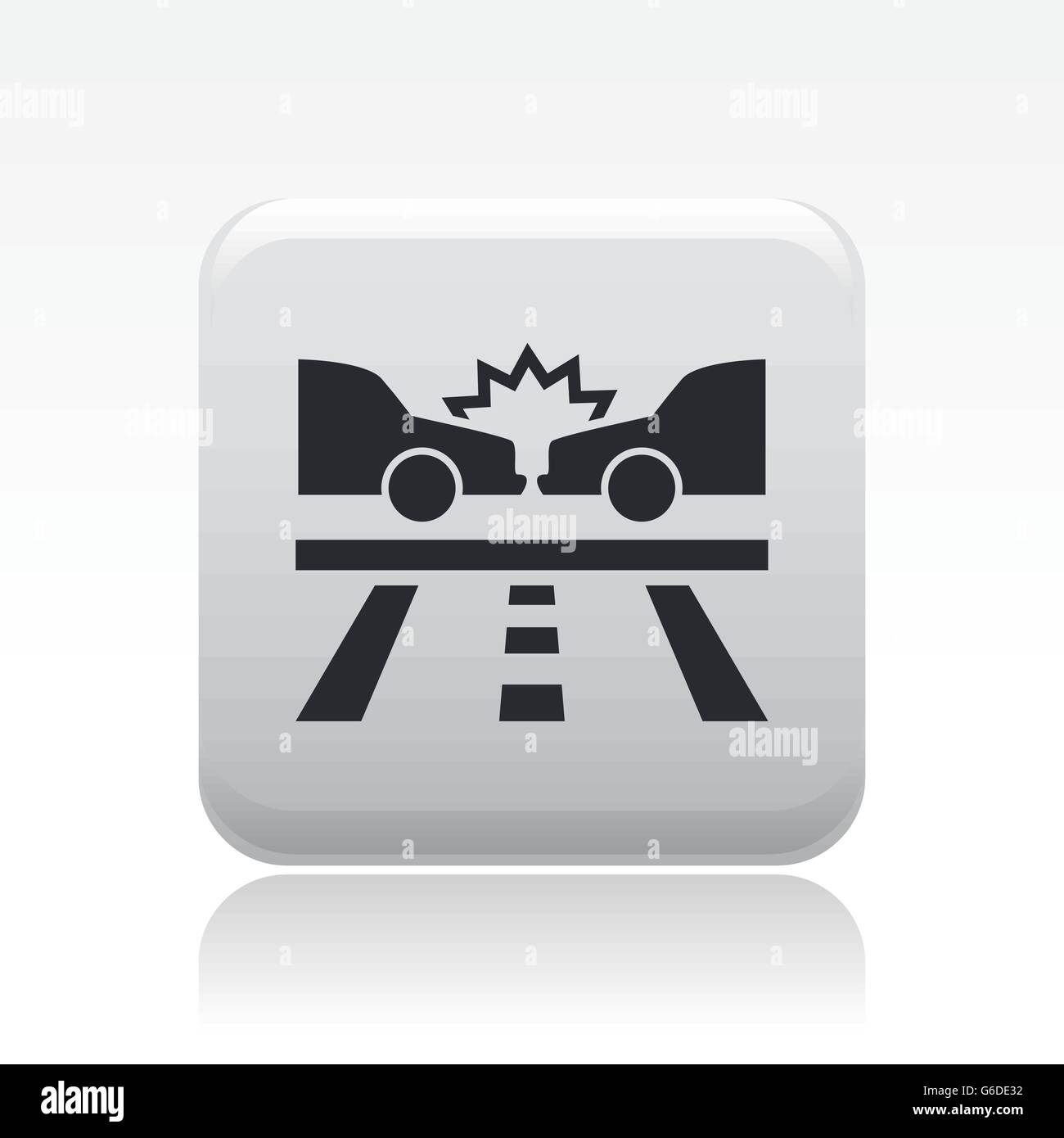 Vector illustration of single isolated road crash icon Stock Vector ...