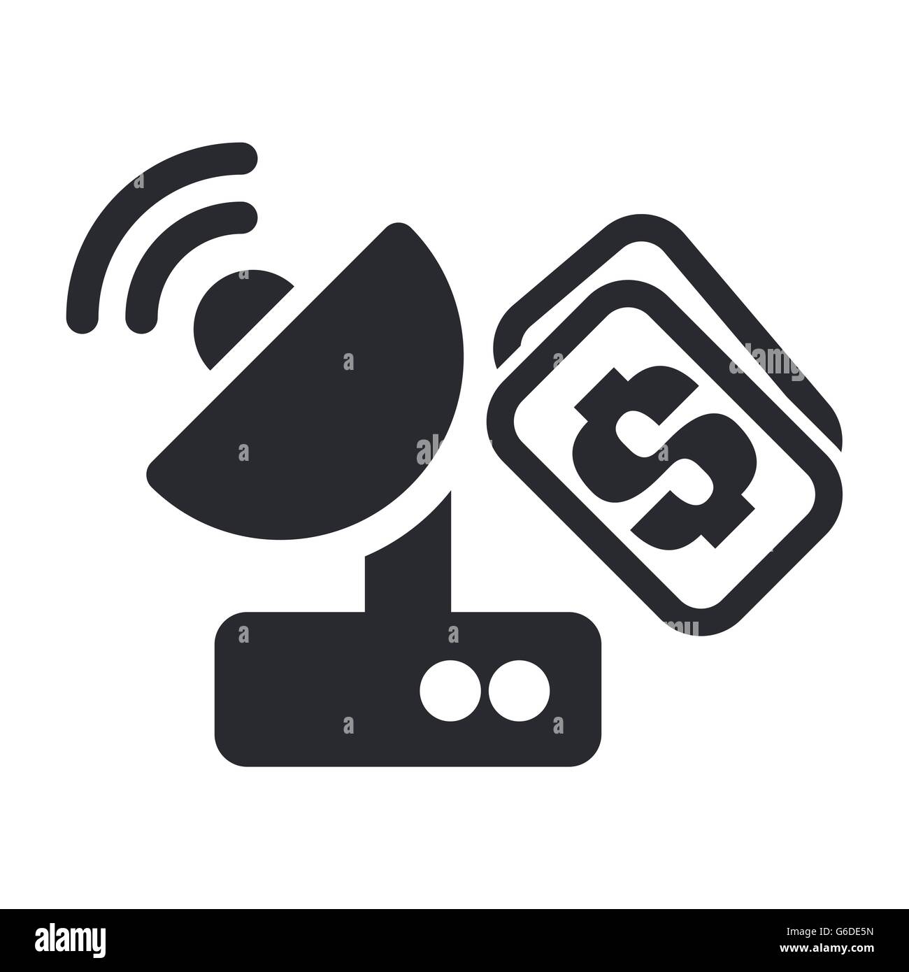 Vector illustration of single isolated satellite price icon Stock ...