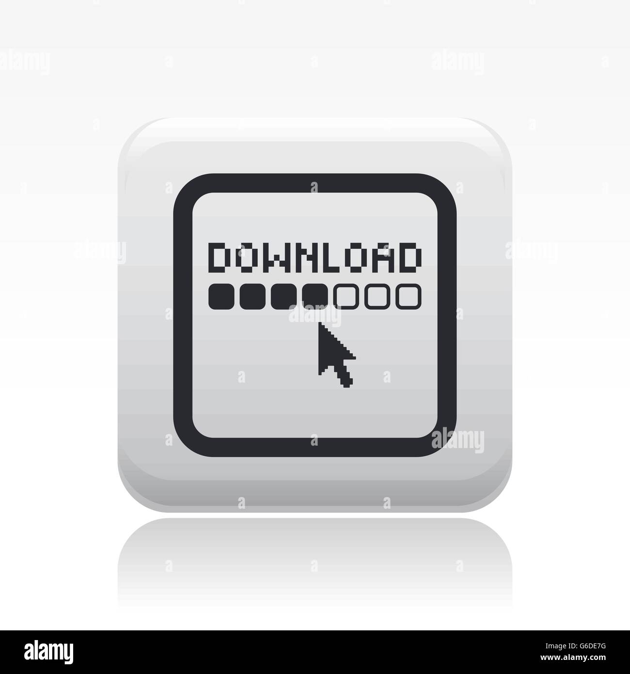 Vector illustration of single isolated download icon Stock Vector Image ...