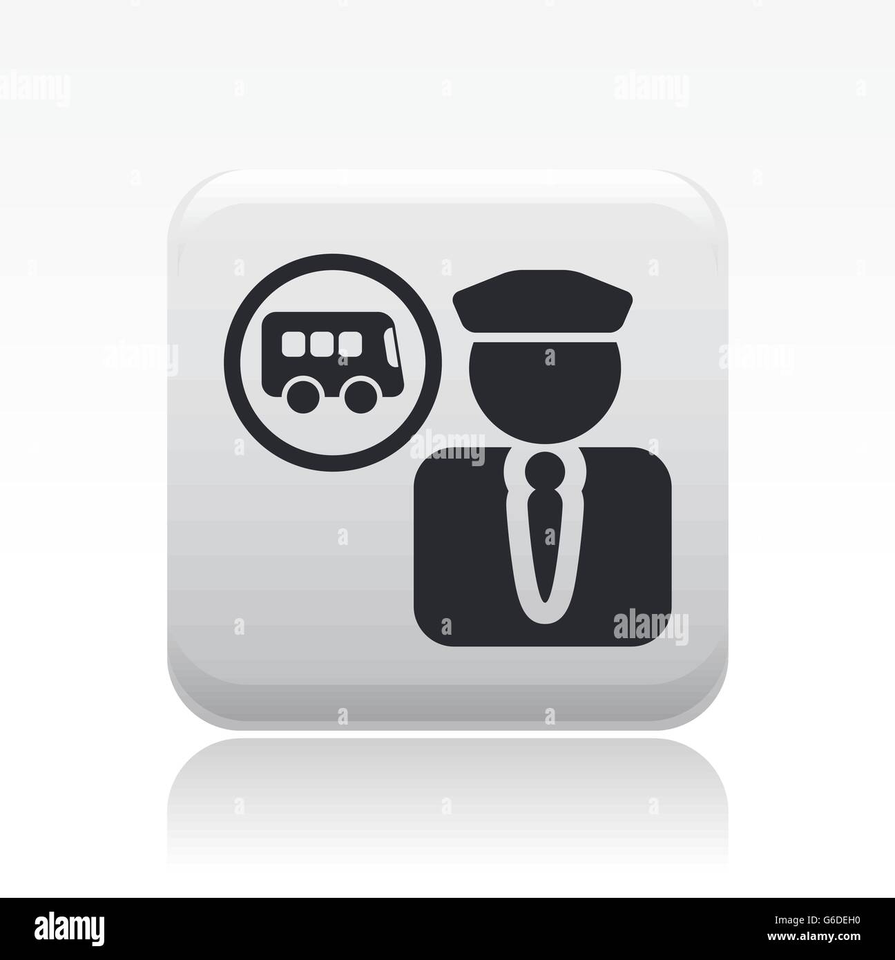 Vector illustration of single isolated bus driver icon Stock Vector ...