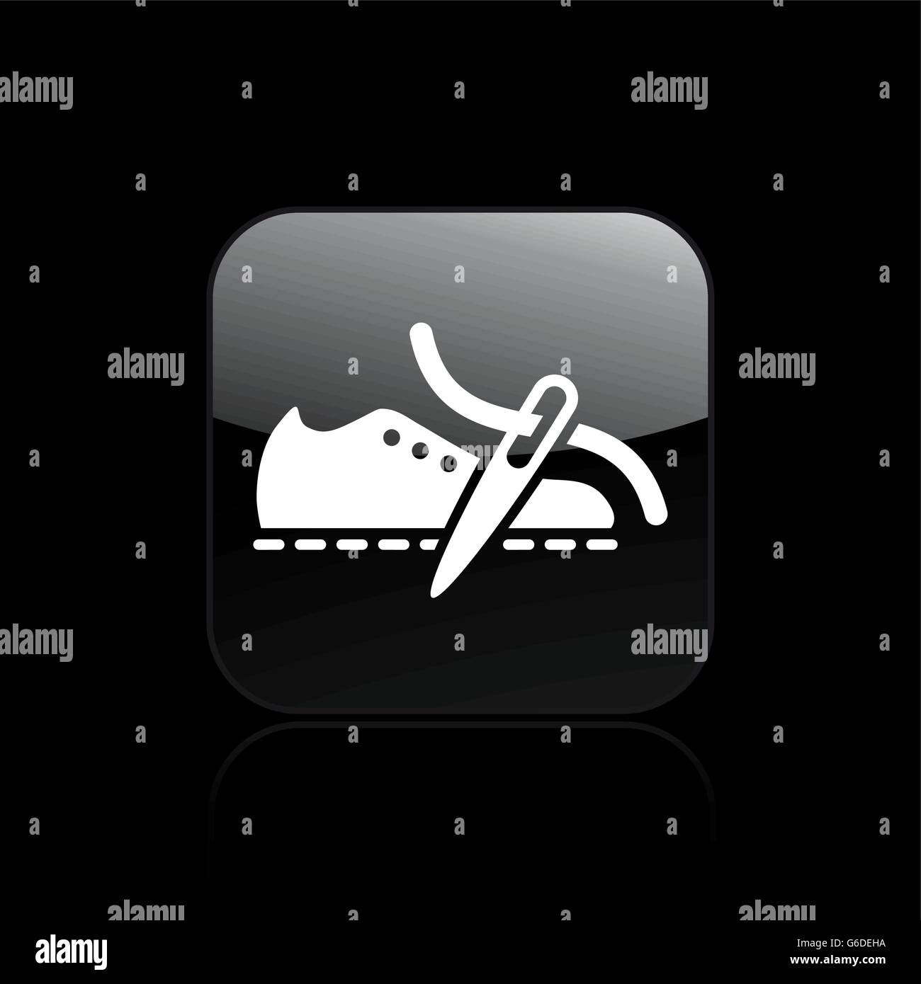 Vector illustration of single isolated shoe production icon Stock ...