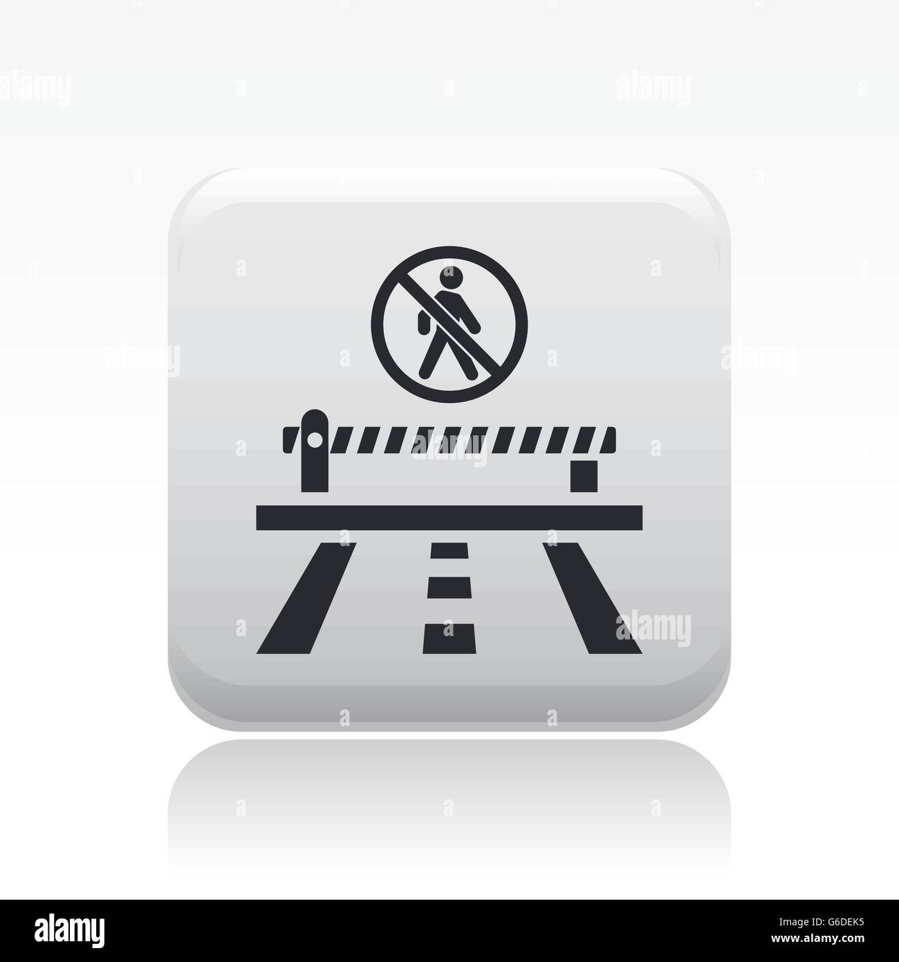 Vector illustration of single isolated access forbidden road icon Stock ...