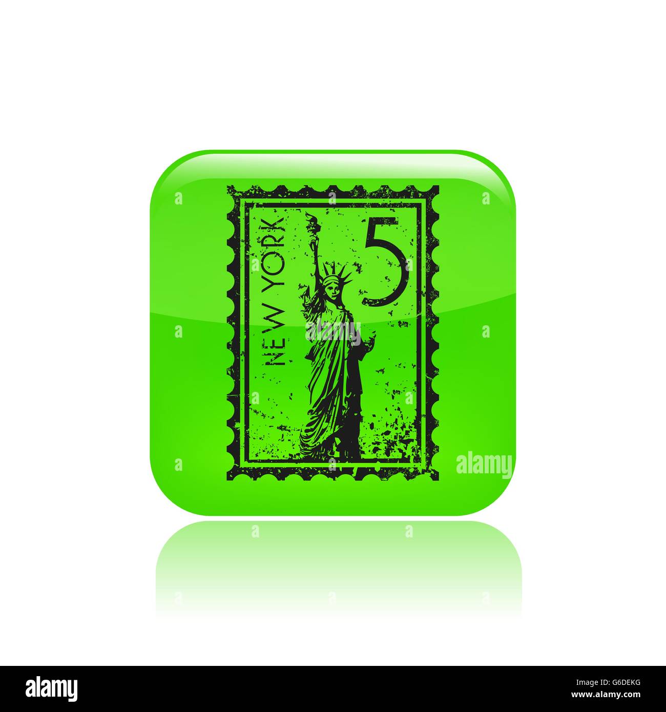 Vector illustration of single isolated New York icon Stock Vector Image ...