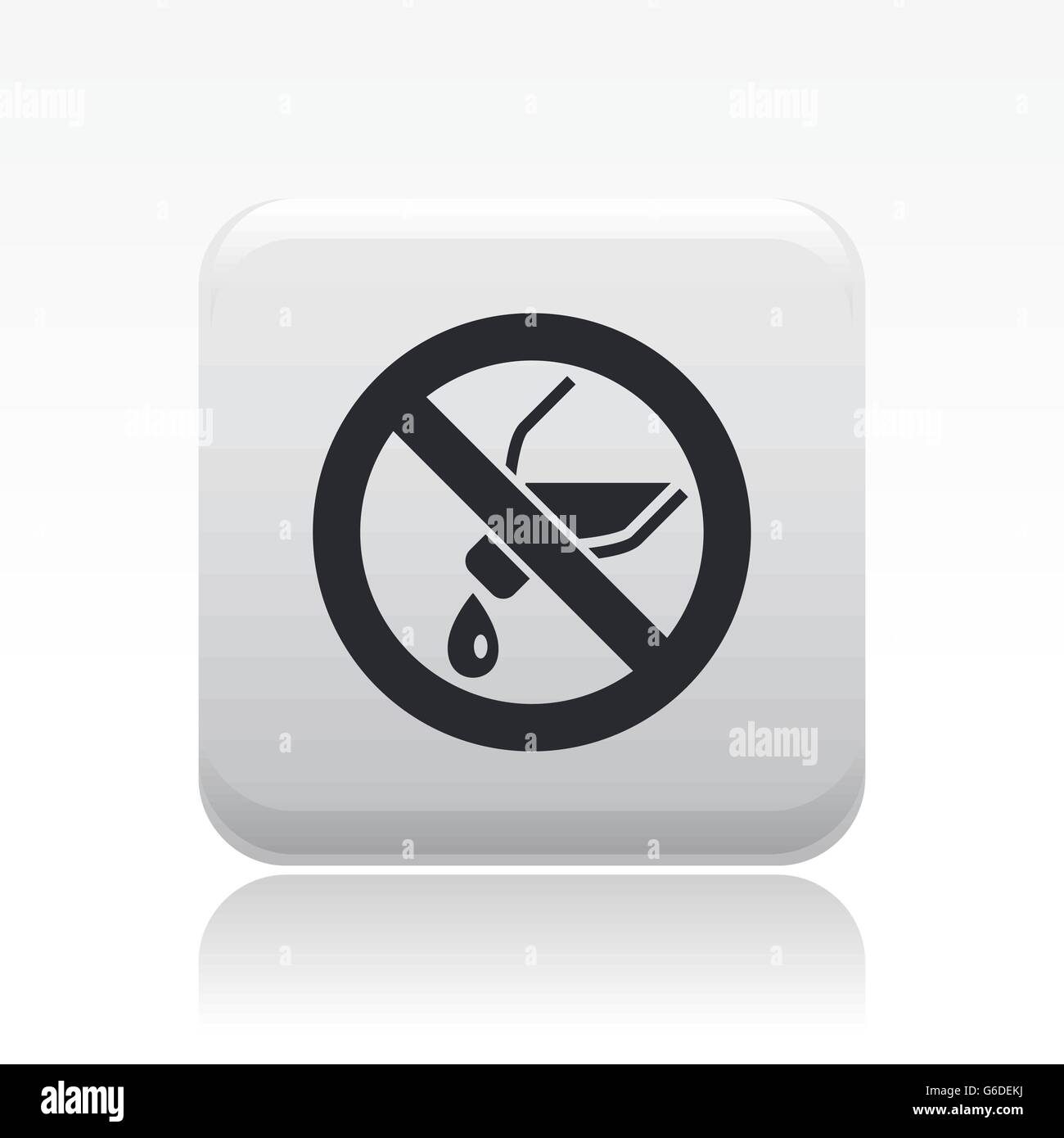 Vector illustration of single isolated no pour liquid icon Stock Vector ...